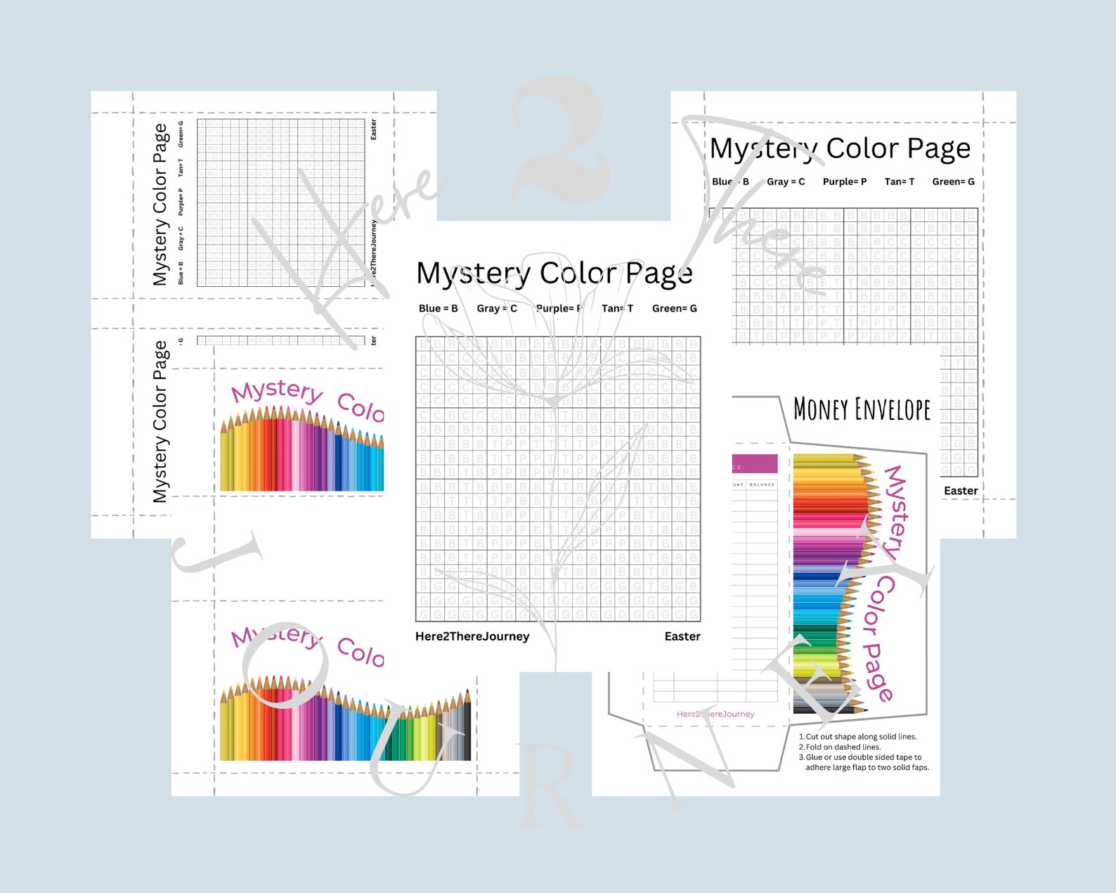 Mystery Easter Coloring Savings Challenge A6 and A5 Budget Binders ...