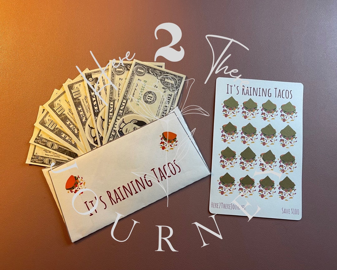 It’s Raining Tacos Scratch-off A5 Saving Challenge - Etsy