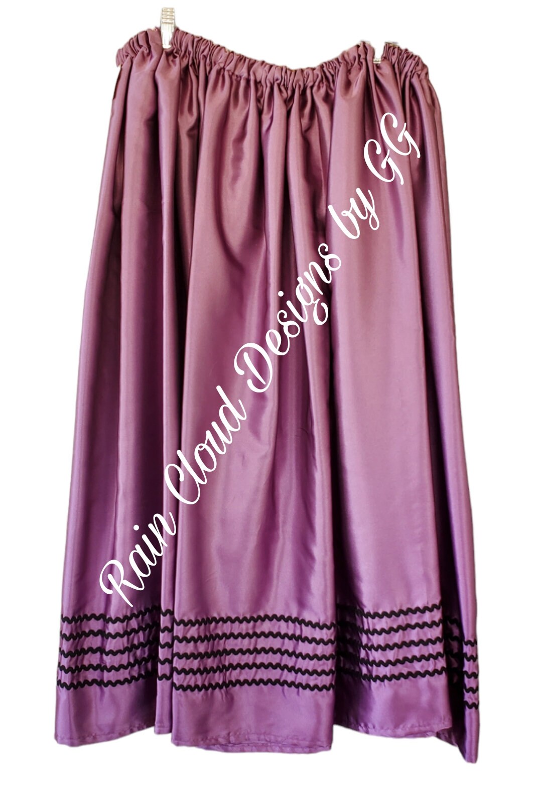 Purple Colored Traditional Satin Skirt With Ric Rac - Etsy