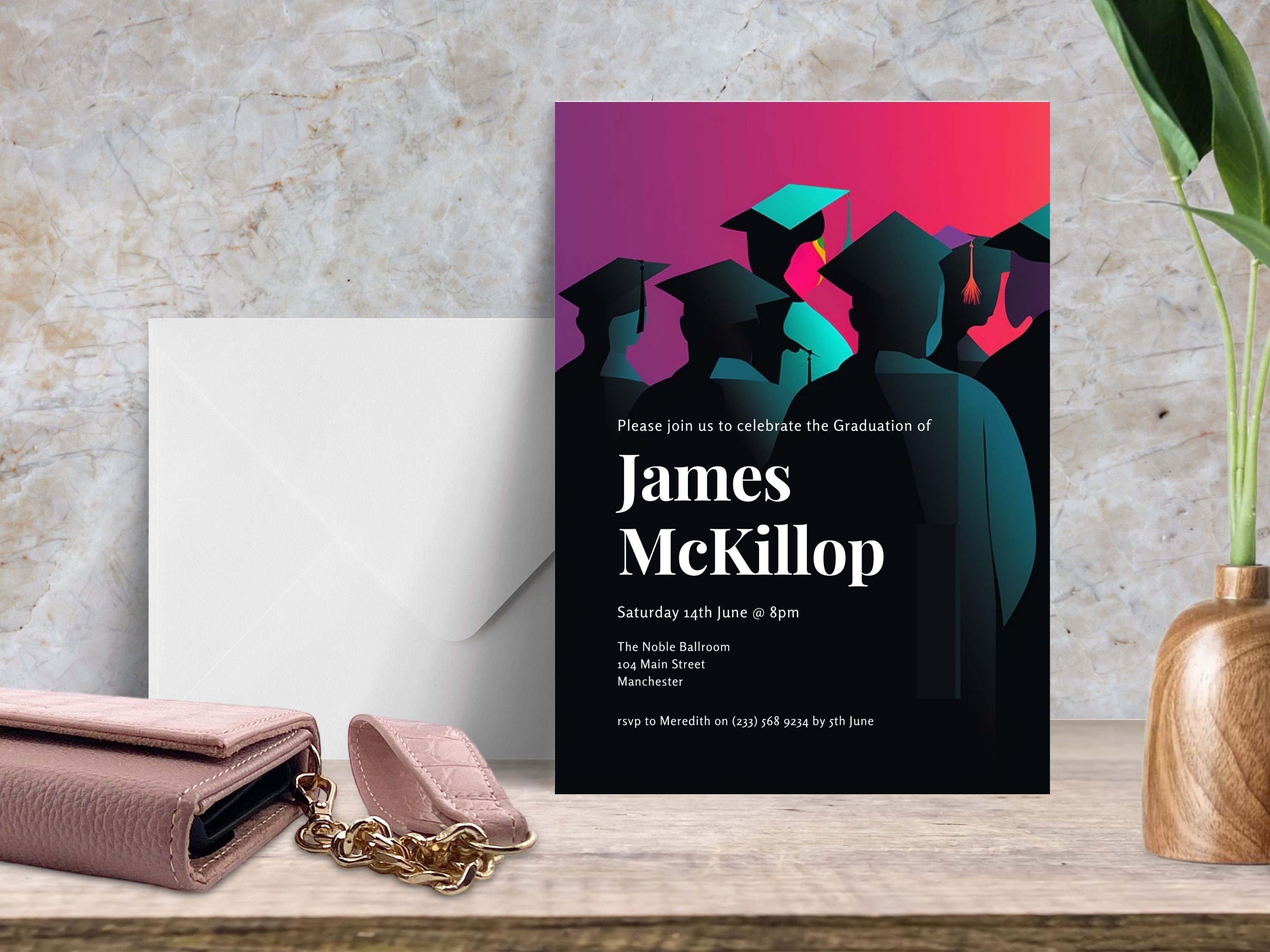 Graduation Party Invitation, INSTANT DOWNLOAD, College Graduation, High ...