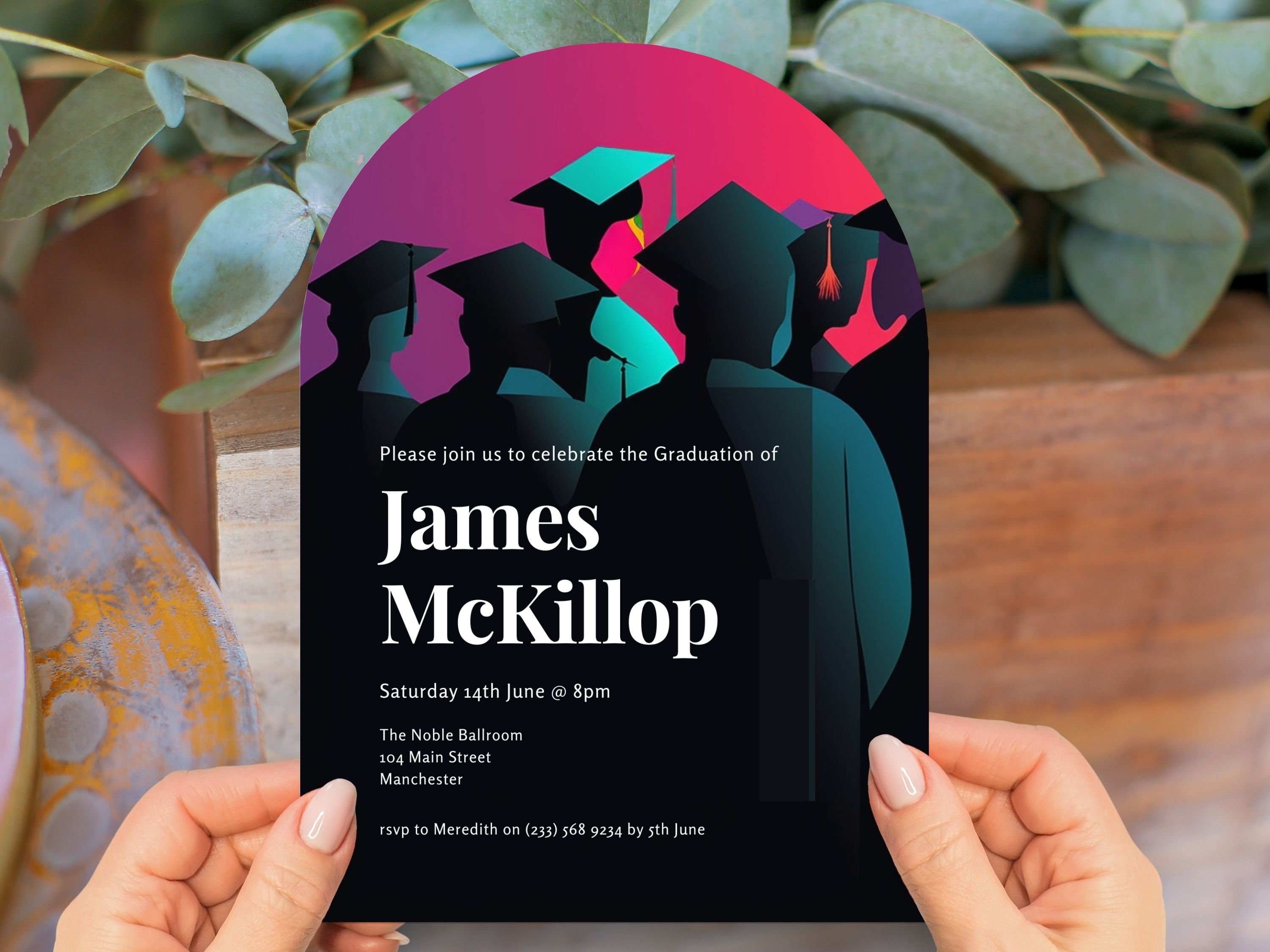 Graduation Party Invitation, INSTANT DOWNLOAD, College Graduation, High ...