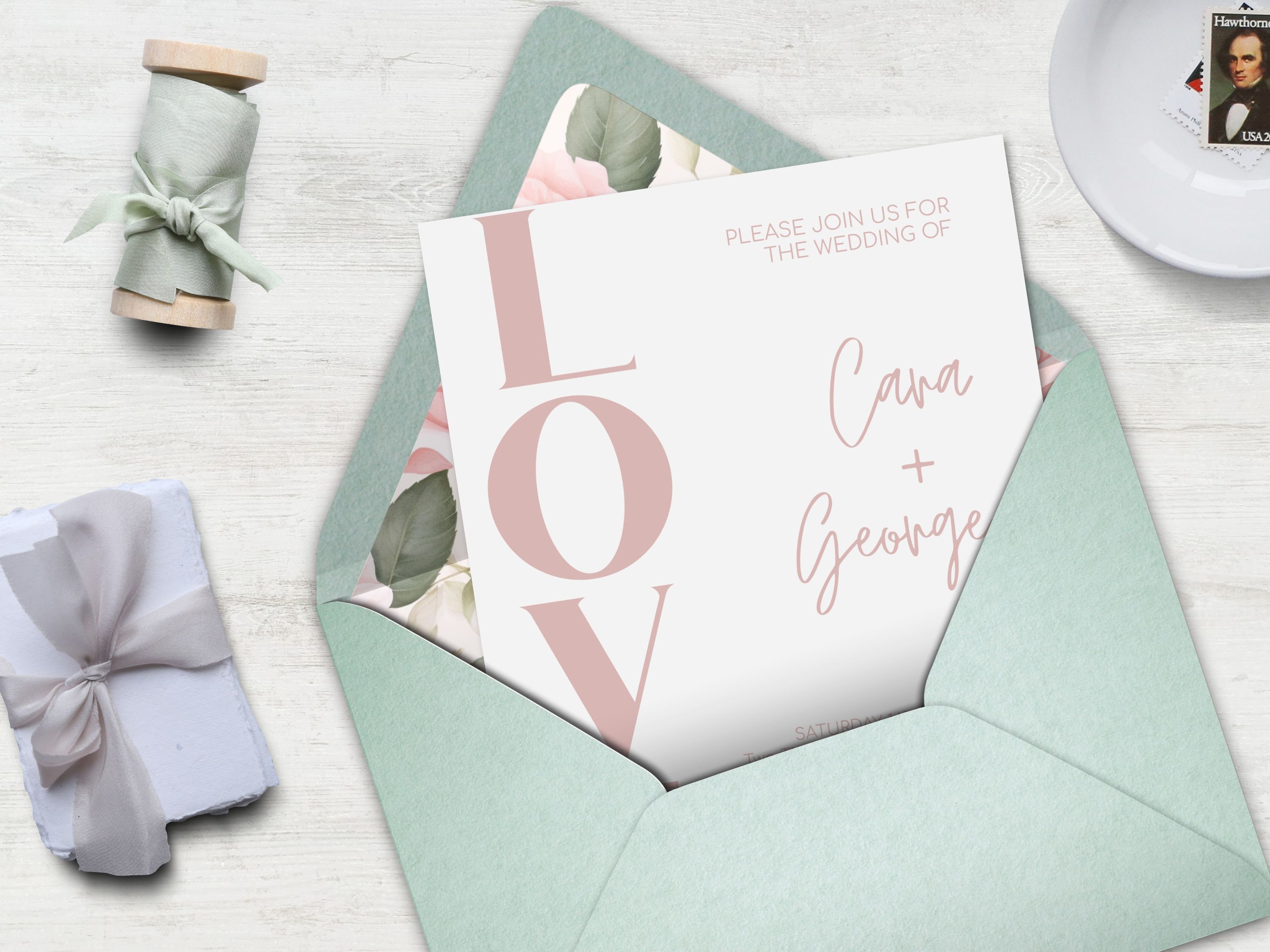 Wedding Envelope Liners INSTANT DOWNLOAD Rose Envelope - Etsy