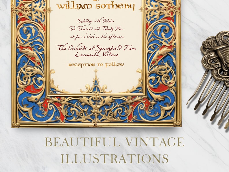 Medieval Wedding Bundle INSTANT DOWNLOAD Middle Ages Style - Etsy