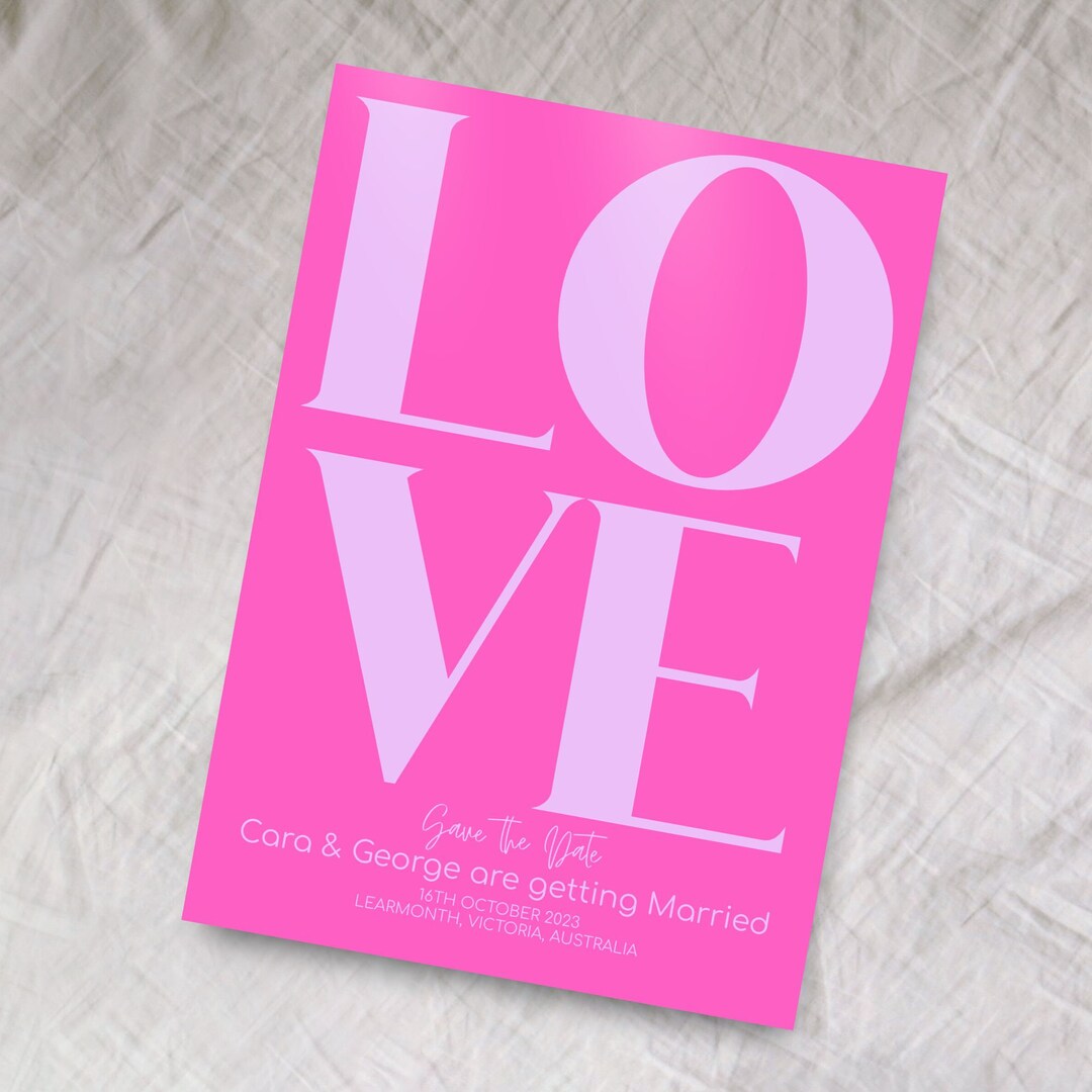 Save the Date, INSTANT DOWNLOAD, Pink Save the Date, Wedding ...