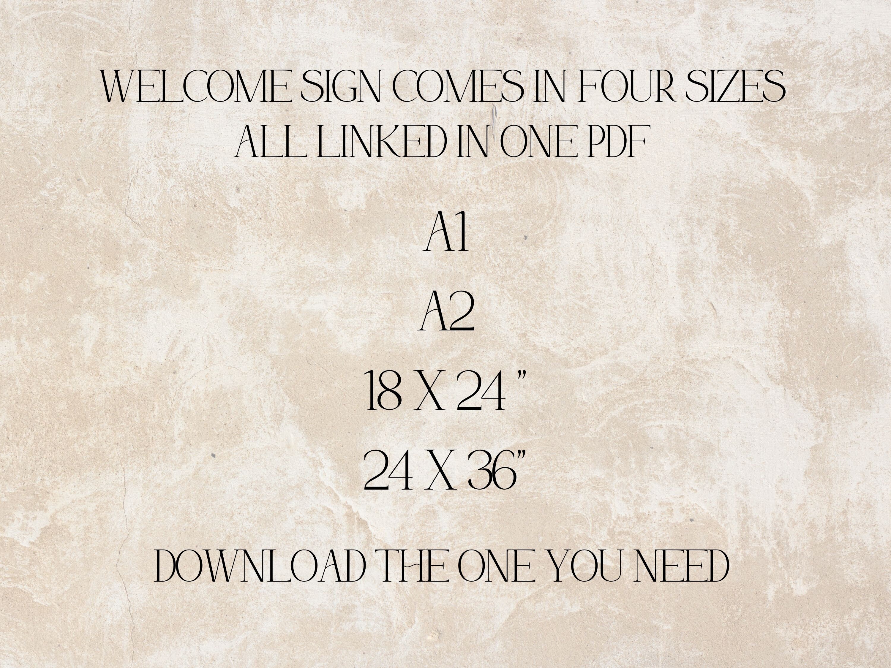 Pink Welcome Sign, INSTANT DOWNLOAD, Elegant, Chic, Birthday, Baby ...