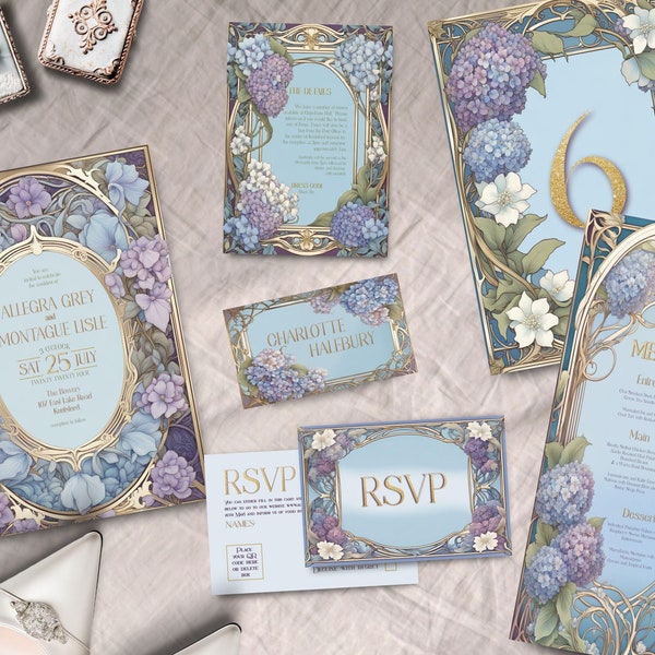 Hydrangea Wedding Invitation - Etsy