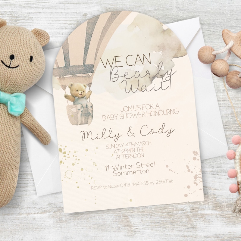 We Can Bearly Wait Baby Shower Invitation - Etsy