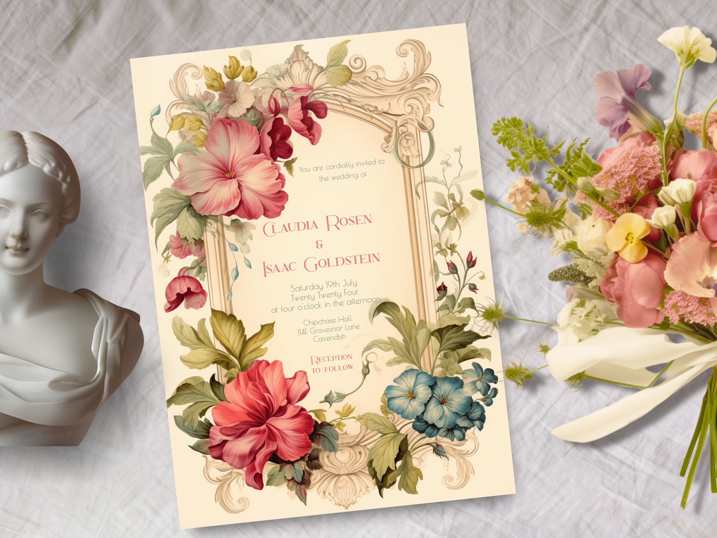 Victorian Wedding Invitation, INSTANT DOWNLOAD, Vintage Wedding ...