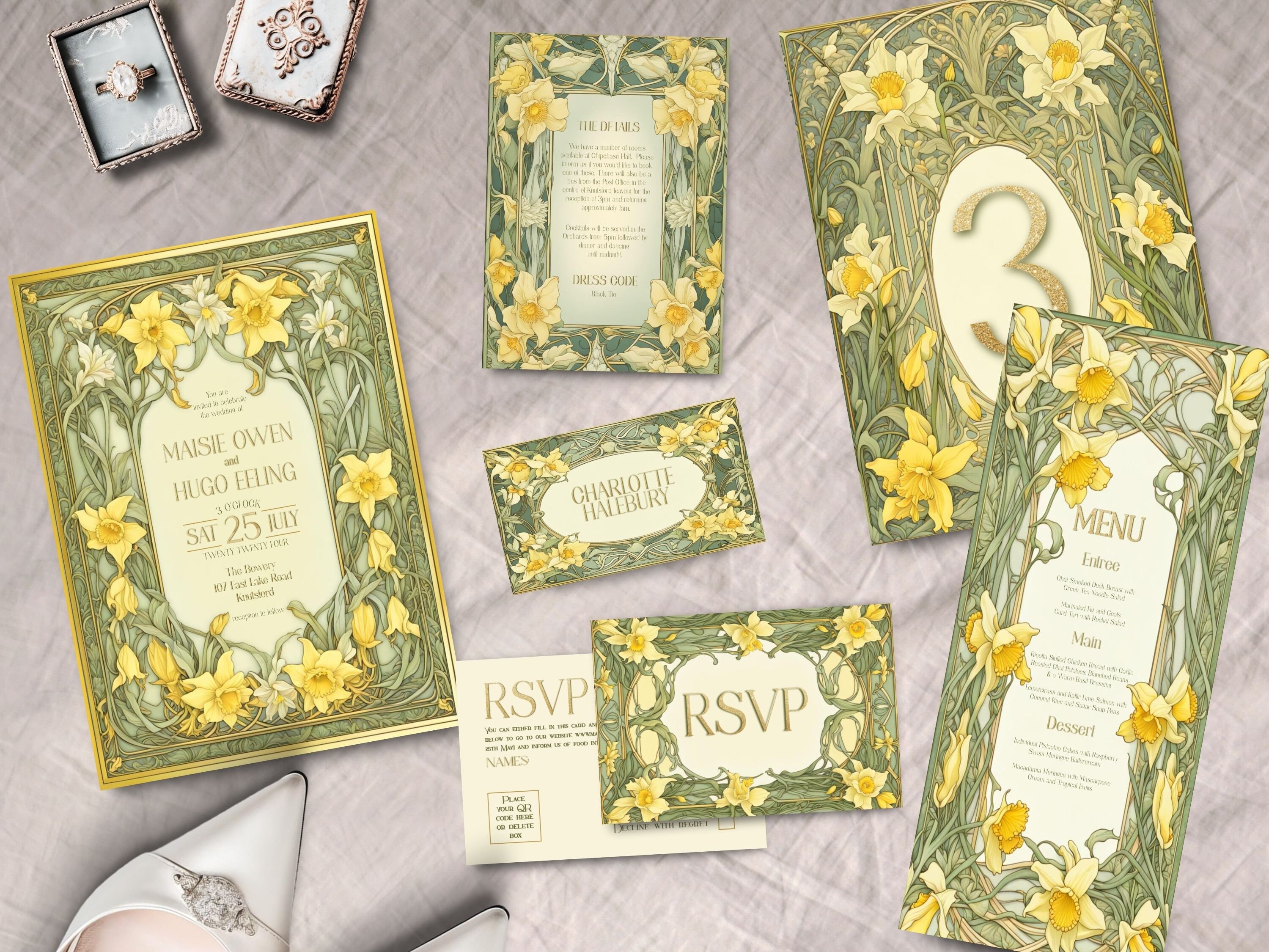 Art Nouveau Wedding Bundle, INSTANT DOWNLOAD, Art Deco, Victorian ...