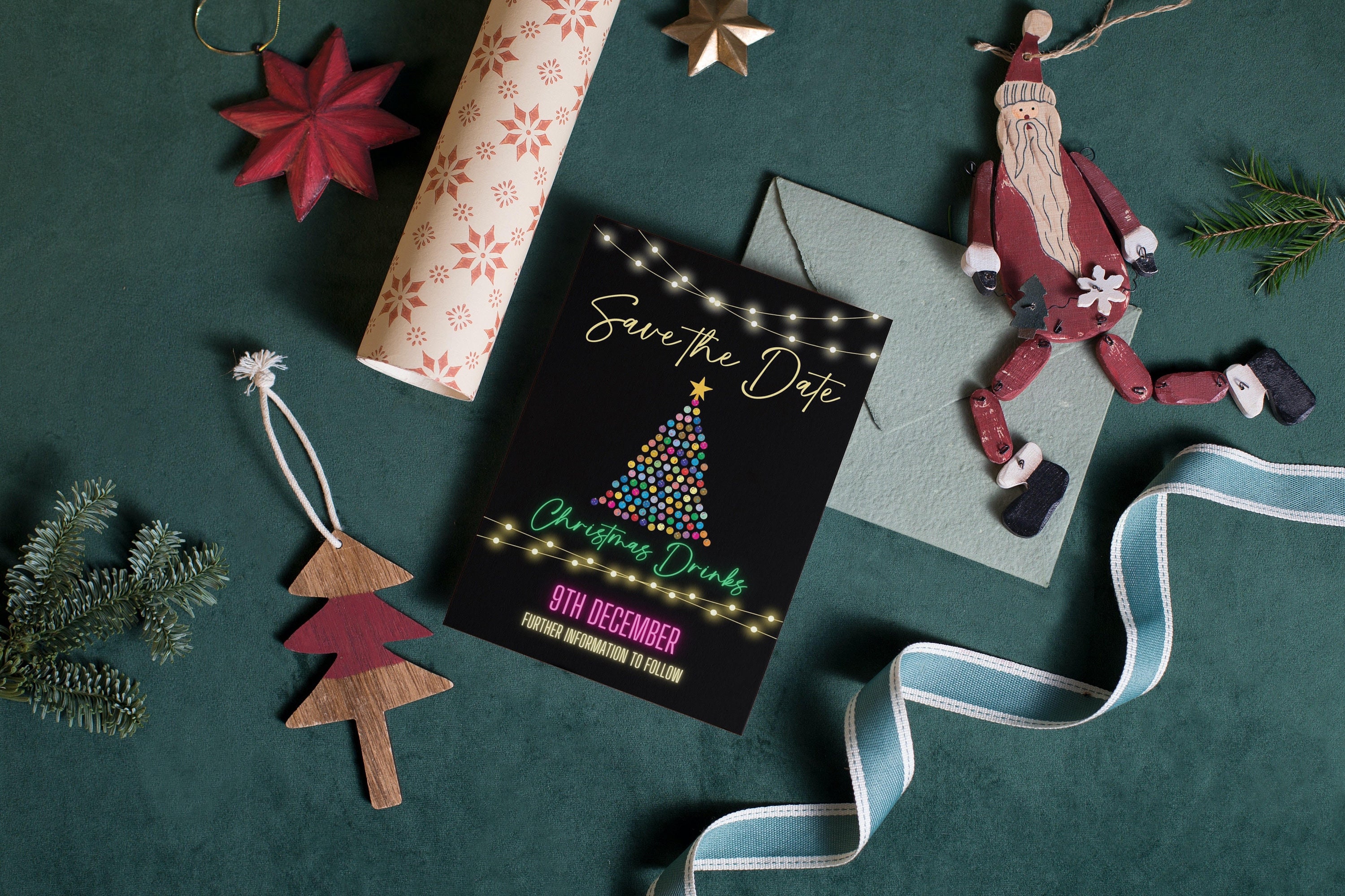 Christmas Save the Date, INSTANT DOWNLOAD, Christmas Party, Christmas ...
