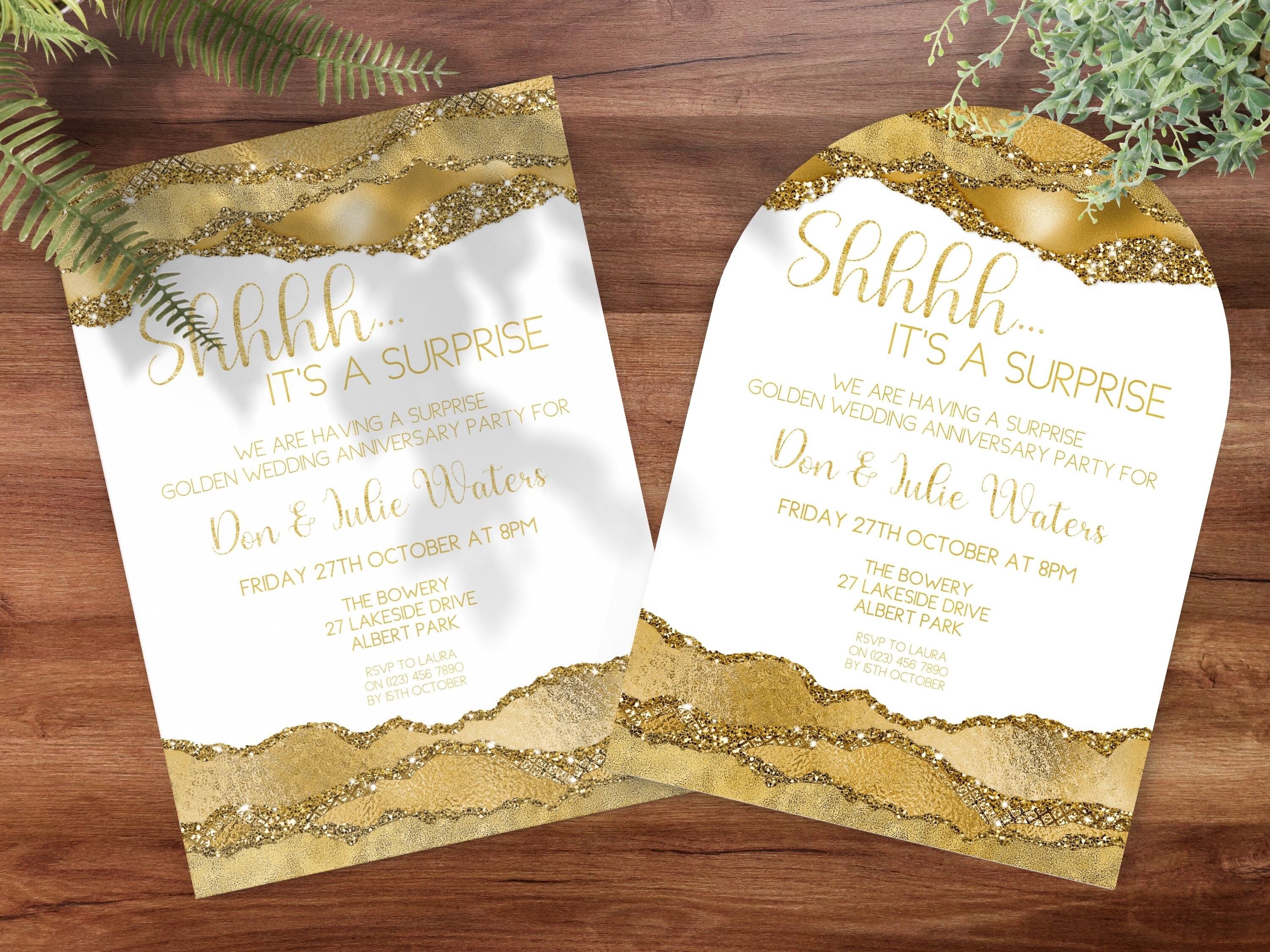 Surprise Wedding Anniversary Invitation INSTANT DOWNLOAD - Etsy