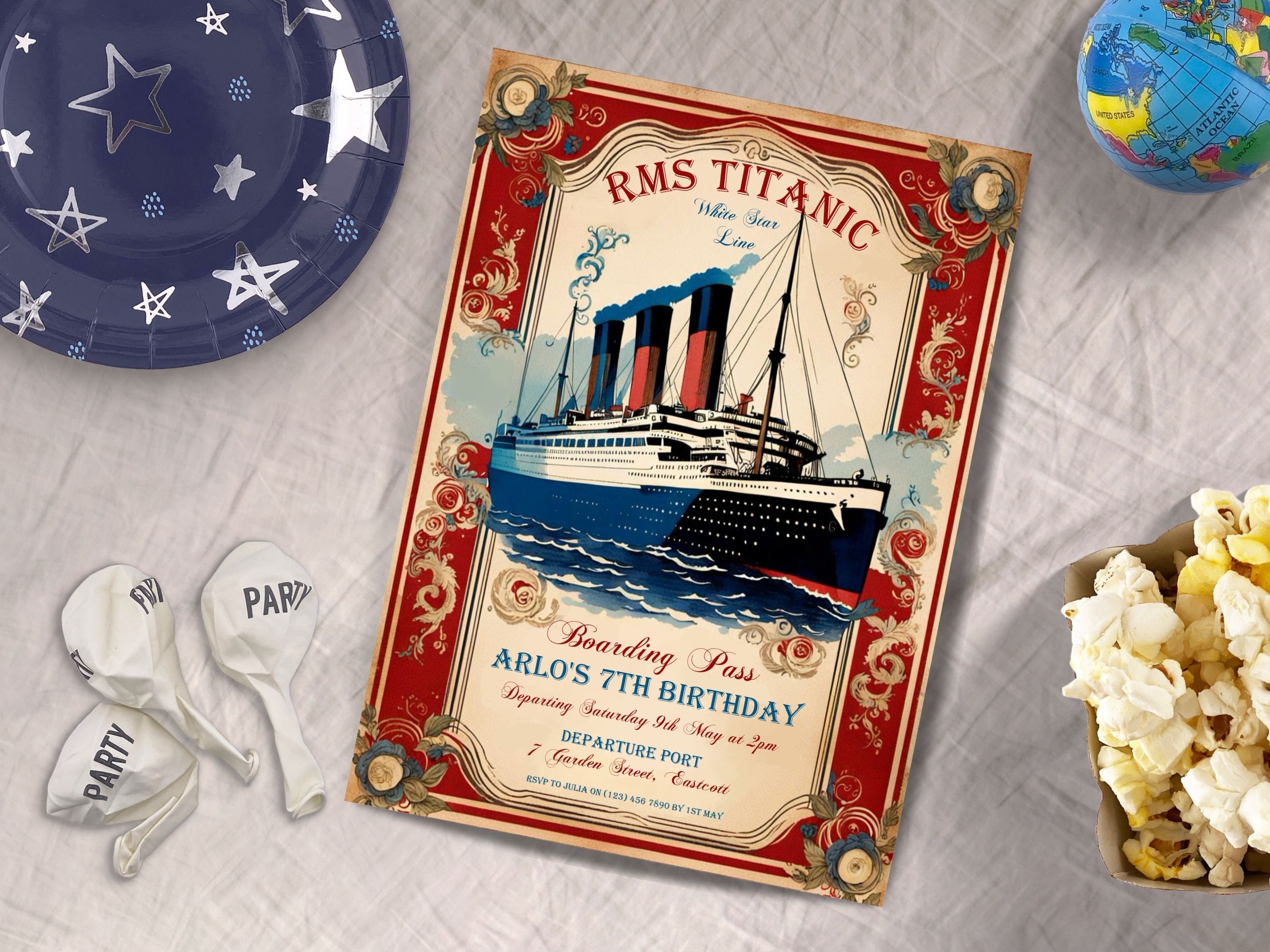 Titanic Invitation Template