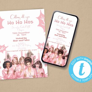 Christmas Party, Friendsmas, INSTANT DOWNLOAD, Christmas Cocktail ...