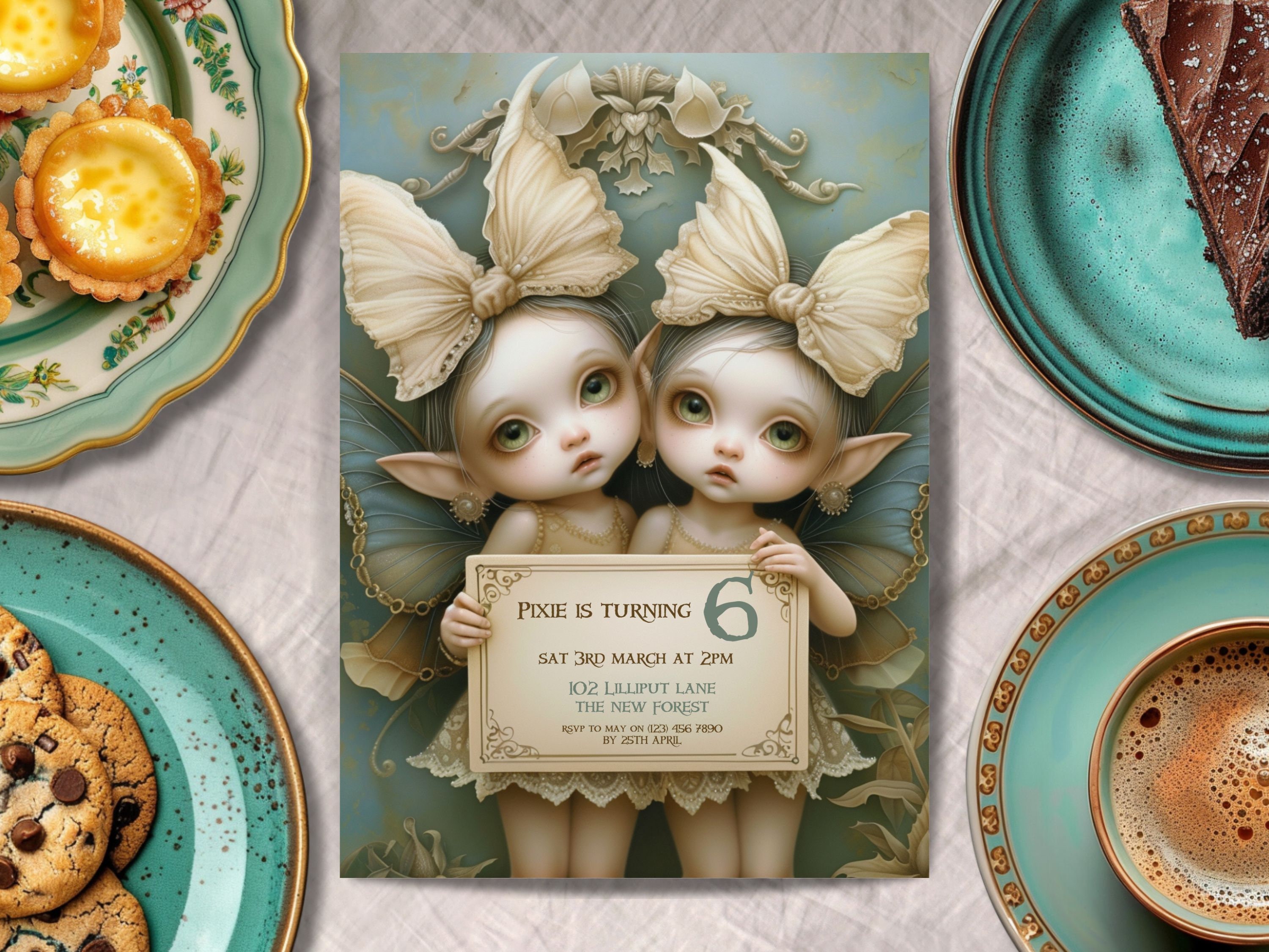 6th Birthday Party Invitation, INSTANT DOWNLOAD, Girl Turning Six ...