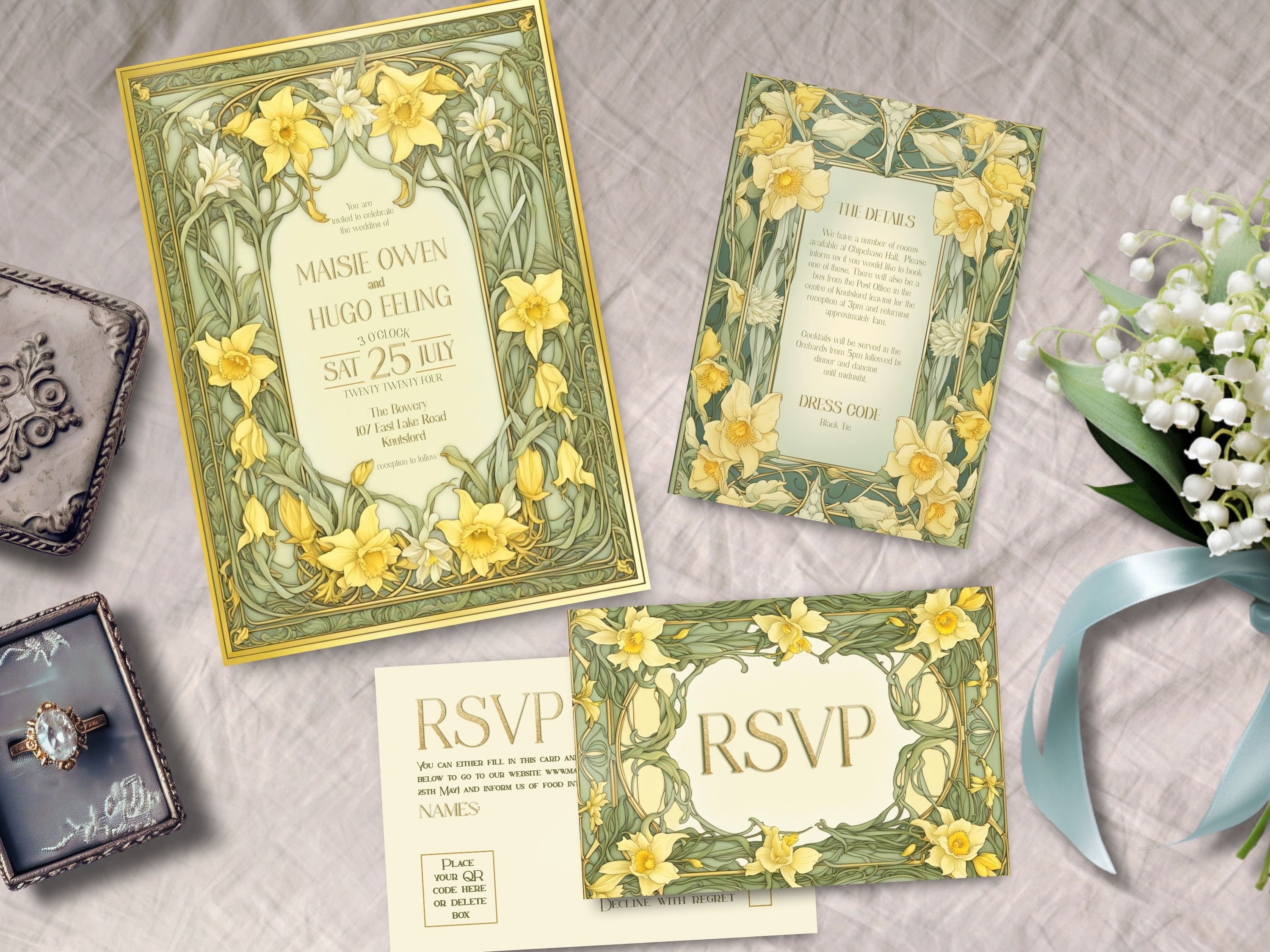 Art Nouveau Wedding Bundle, INSTANT DOWNLOAD, Art Deco, Victorian ...