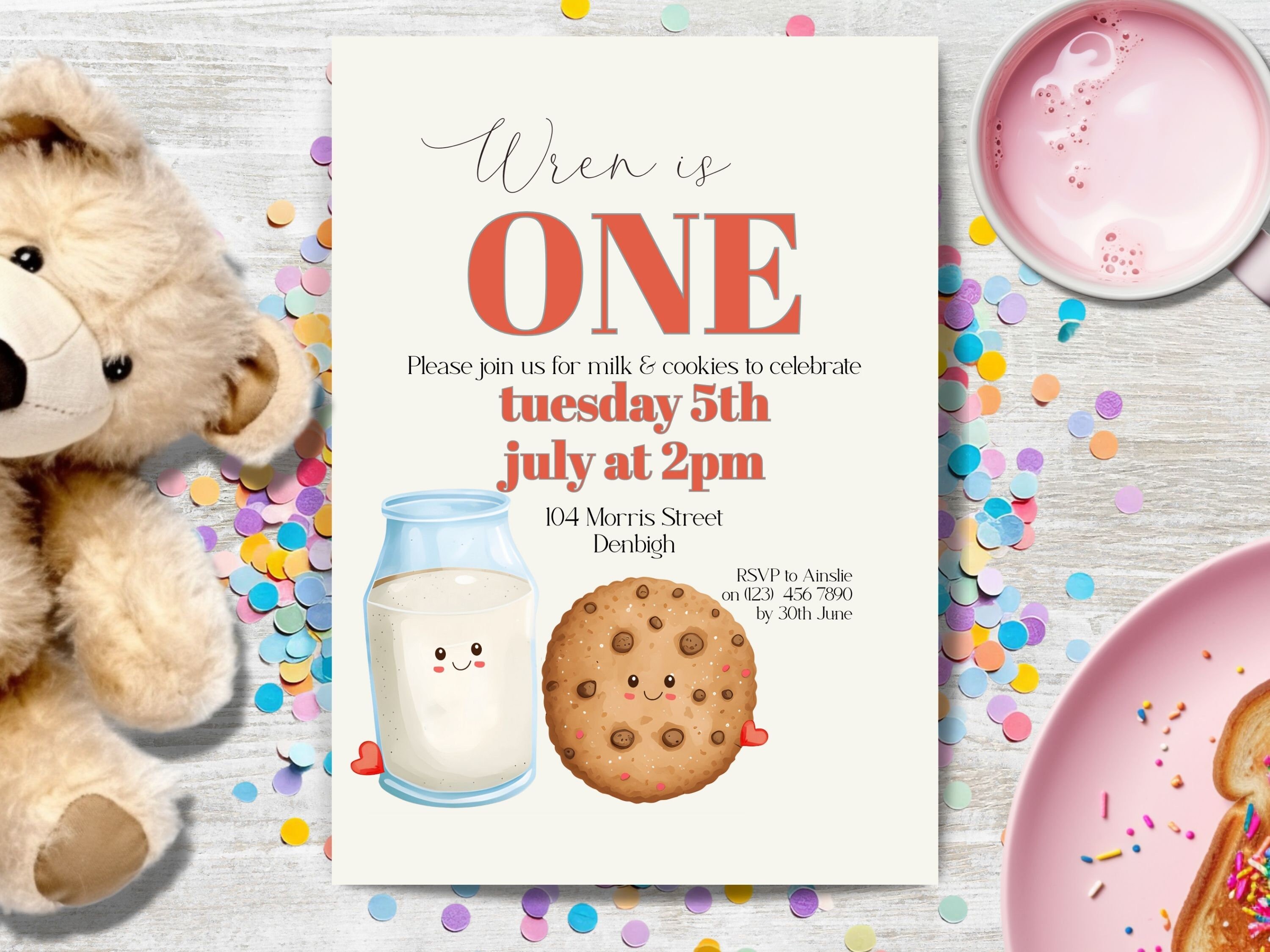 Milk and Cookies Party Invitation INSTANT DOWNLOAD Milk & - Etsy