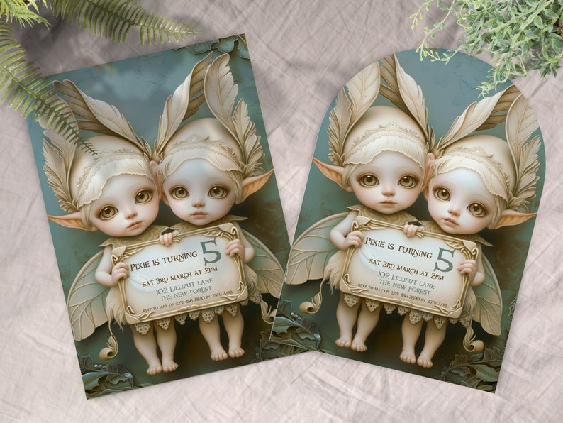 5th Birthday Party Invitation, INSTANT DOWNLOAD, Girl Turning Five ...