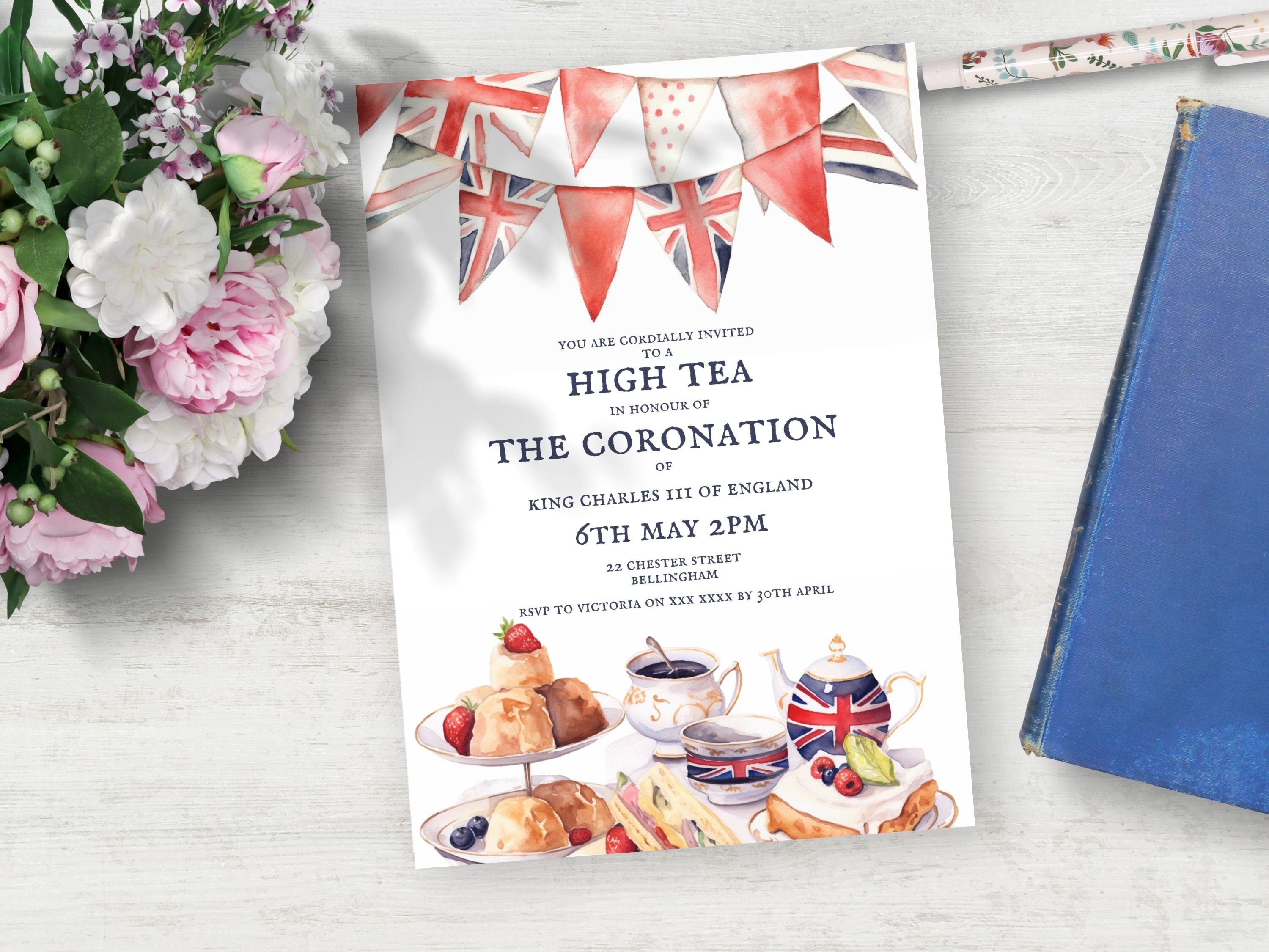 Editable Coronation Party Invitation INSTANT DOWNLOAD, Invite for King ...