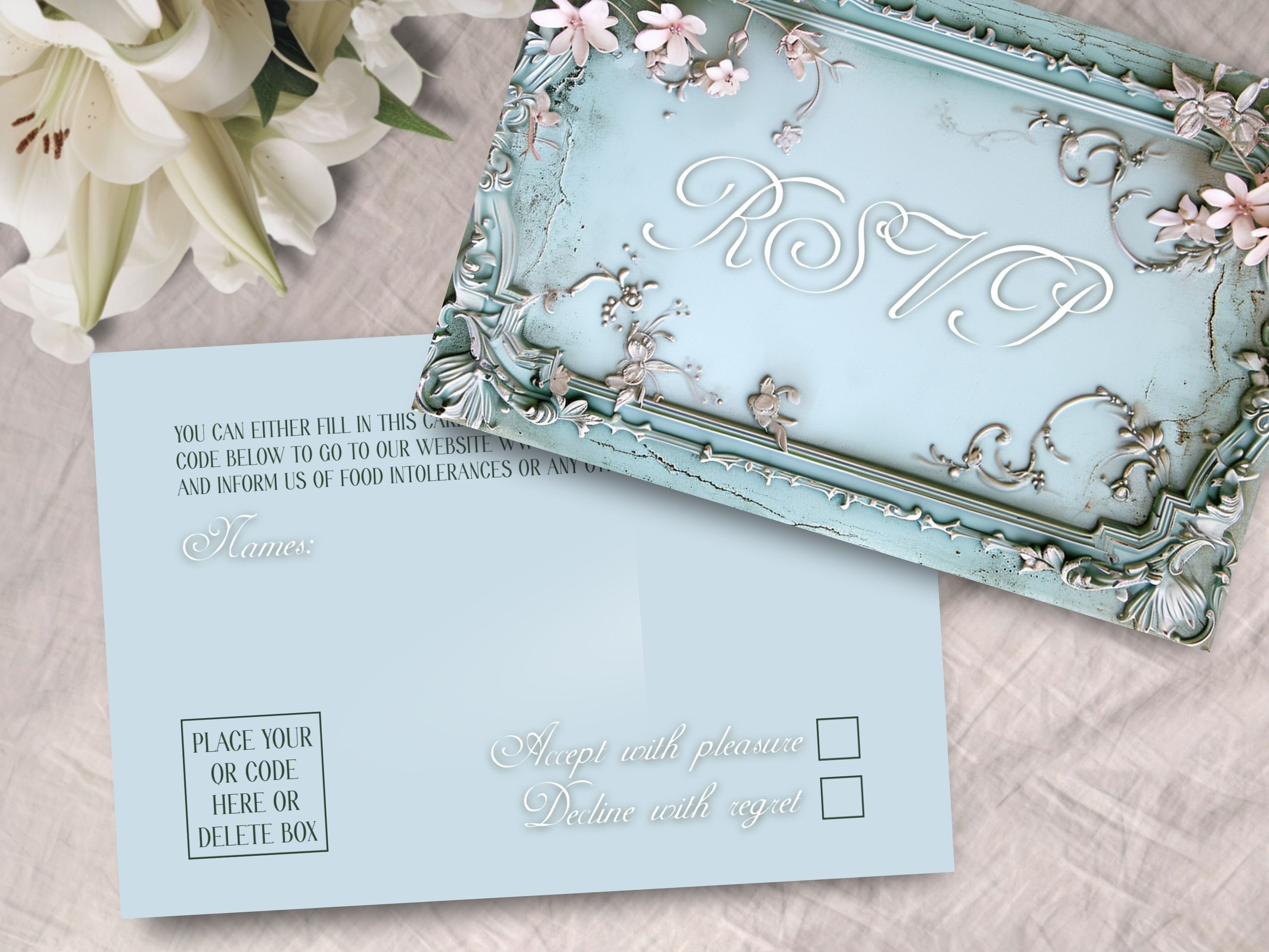 Victorian Bow Wedding Bundle, INSTANT DOWNLOAD, Baroque, Romantic ...