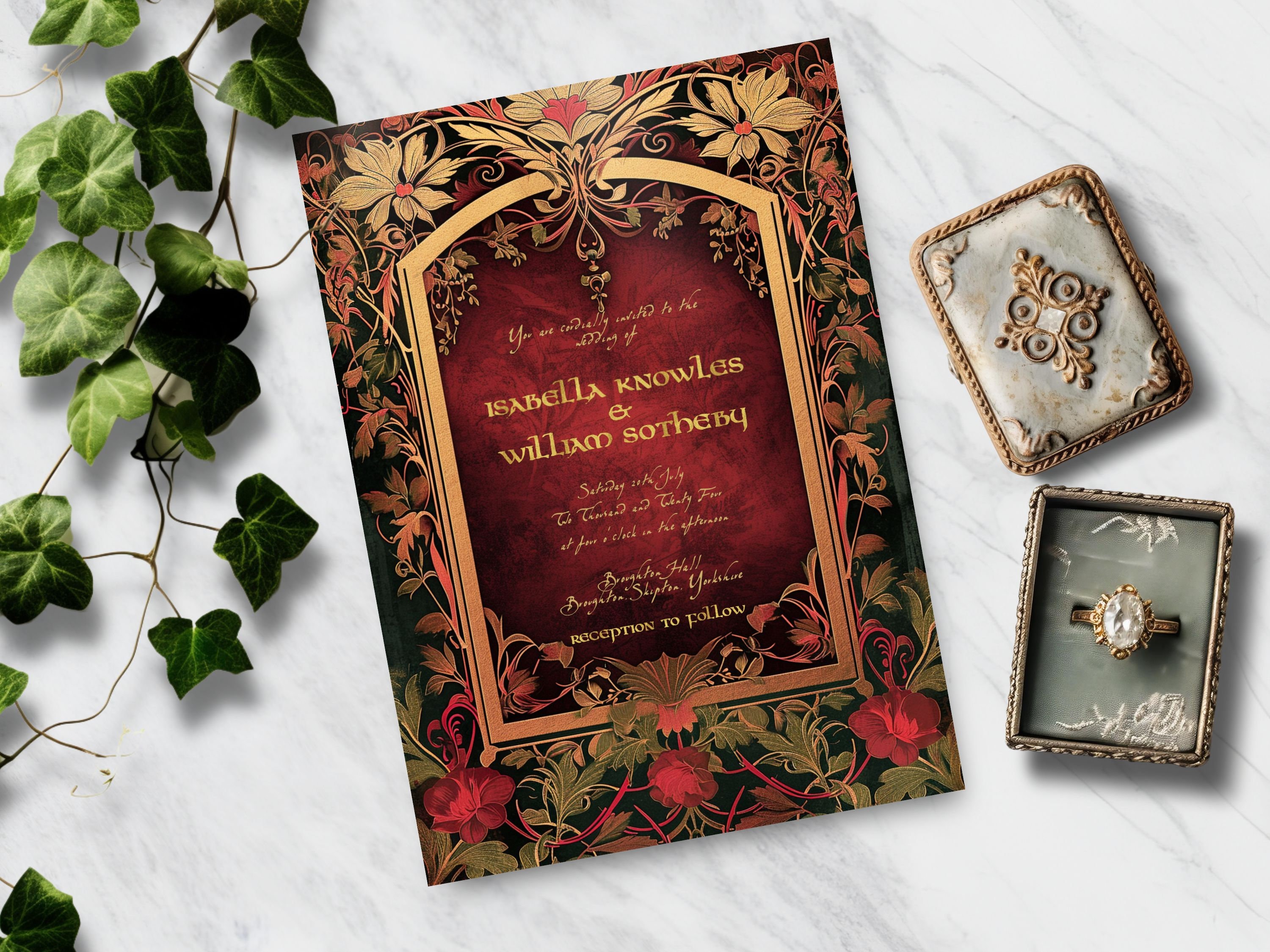 Medieval Wedding Invitation Bundle, INSTANT DOWNLOAD, Middle Ages ...