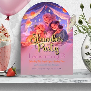 Slumber Party Birthday Invitation, INSTANT DOWNLOAD, Sleepover Party ...