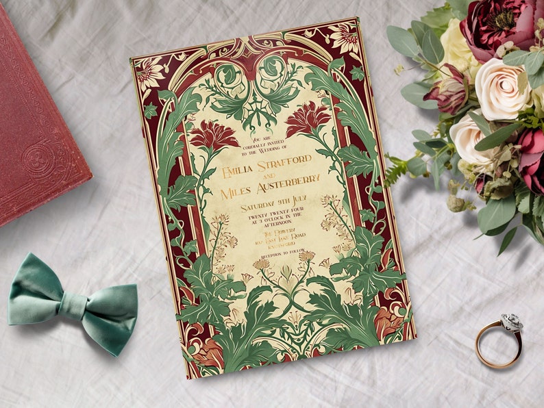 Art Nouveau Wedding Bundle, INSTANT DOWNLOAD, Art Deco, Victorian ...