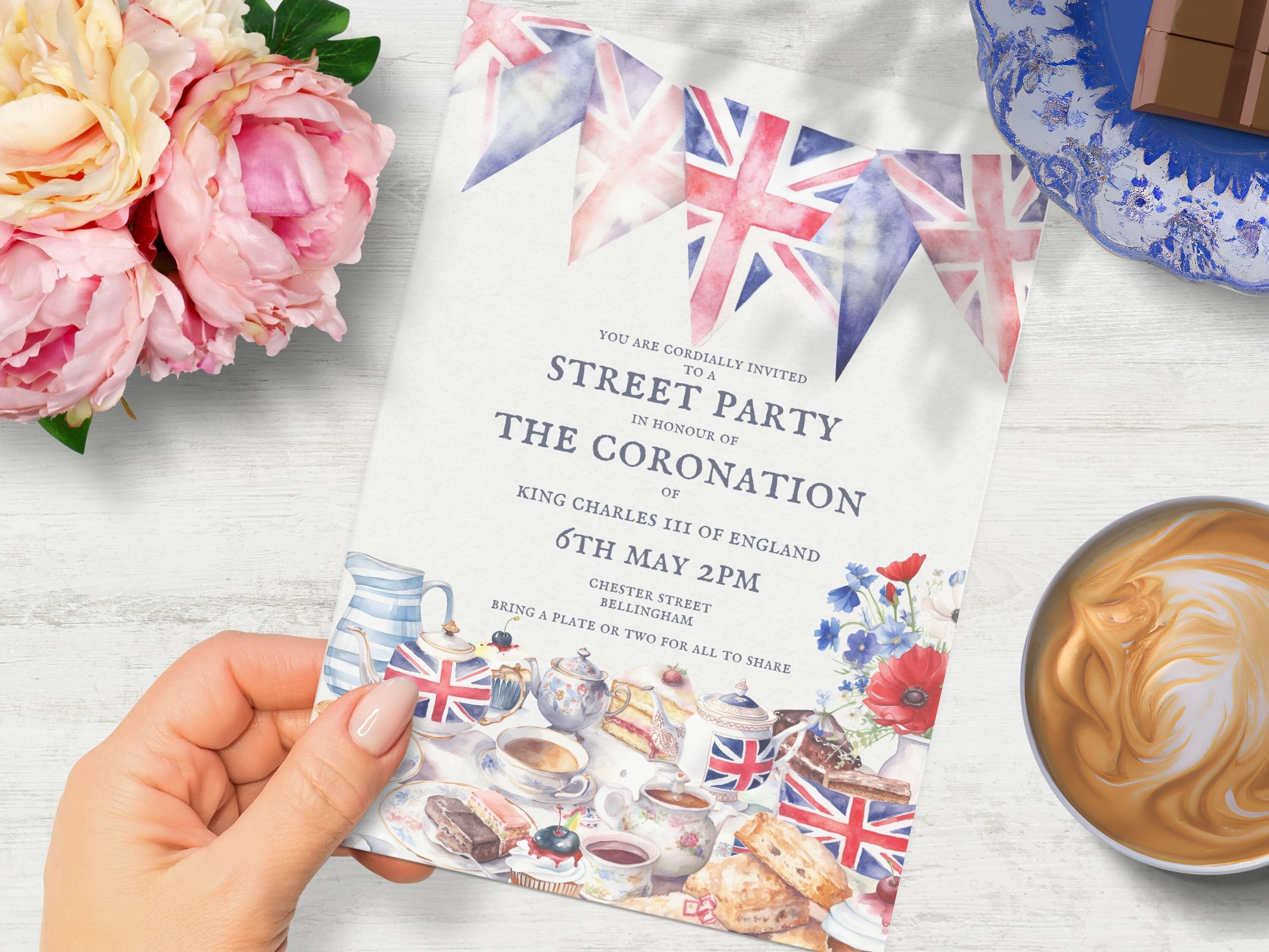 Editable Coronation Street Party Invitation INSTANT DOWNLOAD, Invite ...