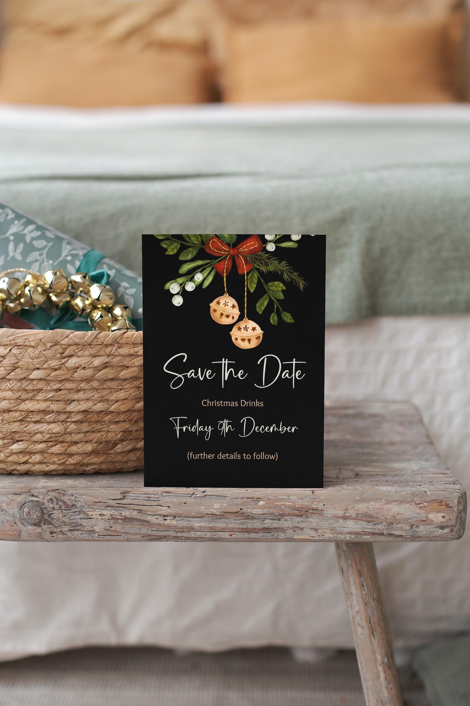Christmas Save the Date Editable Template INSTANT DOWNLOAD - Etsy