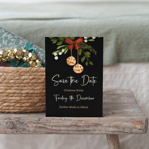 Christmas Save the Date Editable Template INSTANT DOWNLOAD Christmas ...