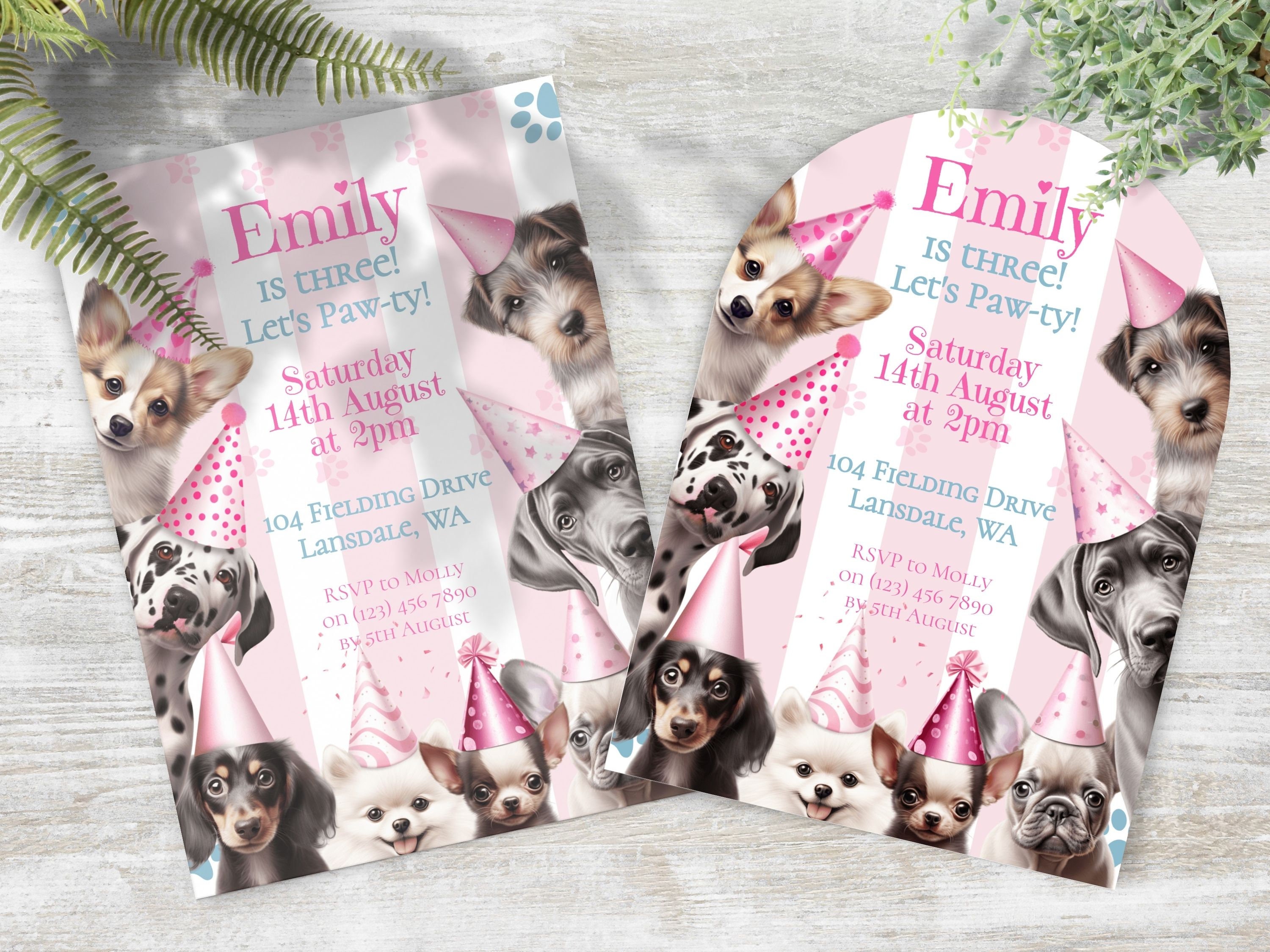 Dog Theme Birthday Party Invitation INSTANT DOWNLOAD Doggo - Etsy