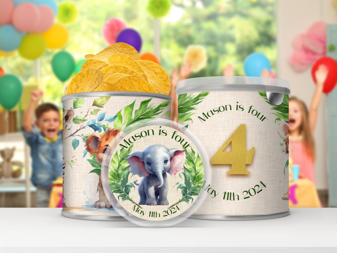 Party Favour for Mini 1.3 or 1.4 Oz Can, INSTANT DOWNLOAD, Safari Party ...