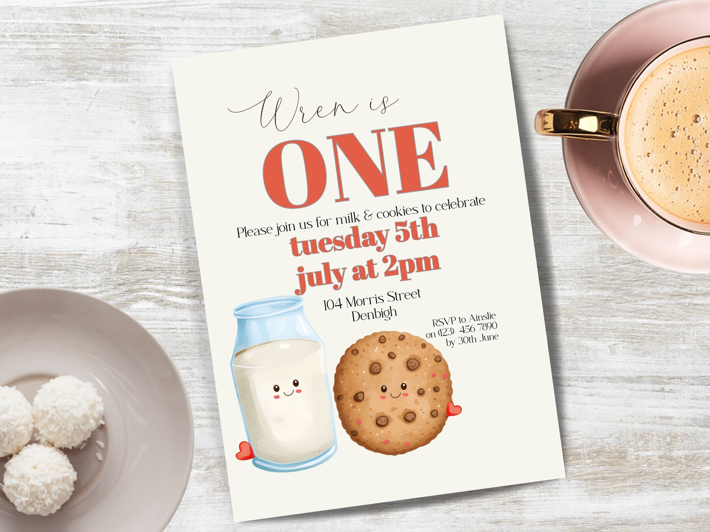 Milk and Cookies Party Invitation INSTANT DOWNLOAD Milk & - Etsy