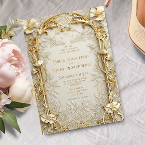 Victorian Wedding Invitation, INSTANT DOWNLOAD, Vintage Floral Invite ...