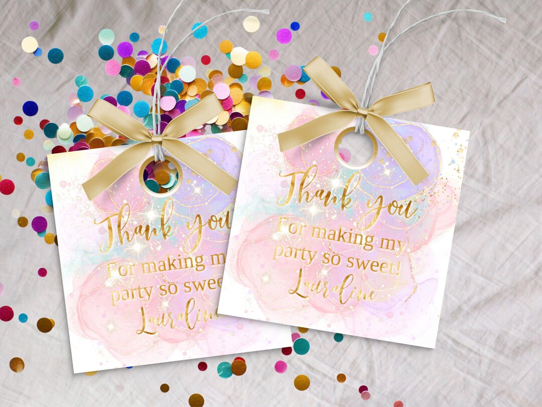 Sweet & Sassy Thank You Tags, INSTANT DOWNLOAD, Birthday Thank You Tags ...