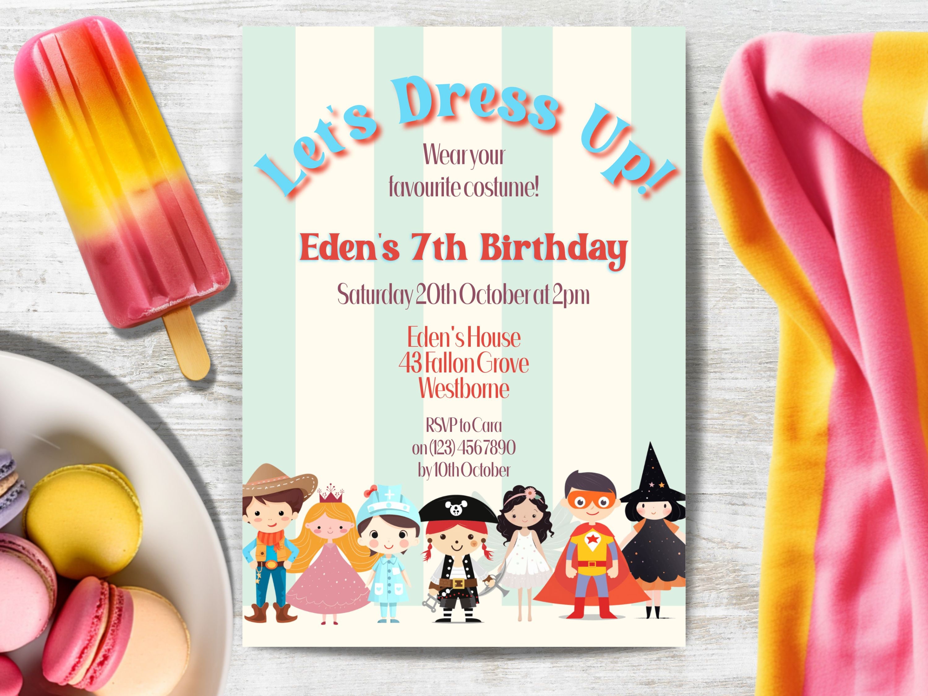 Costume Party Party Invitations, INSTANT DOWNLOAD, Princess Birthday ...
