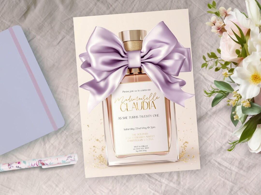 Perfume Invitation, INSTANT DOWNLOAD, High End Luxury, Perfume ...