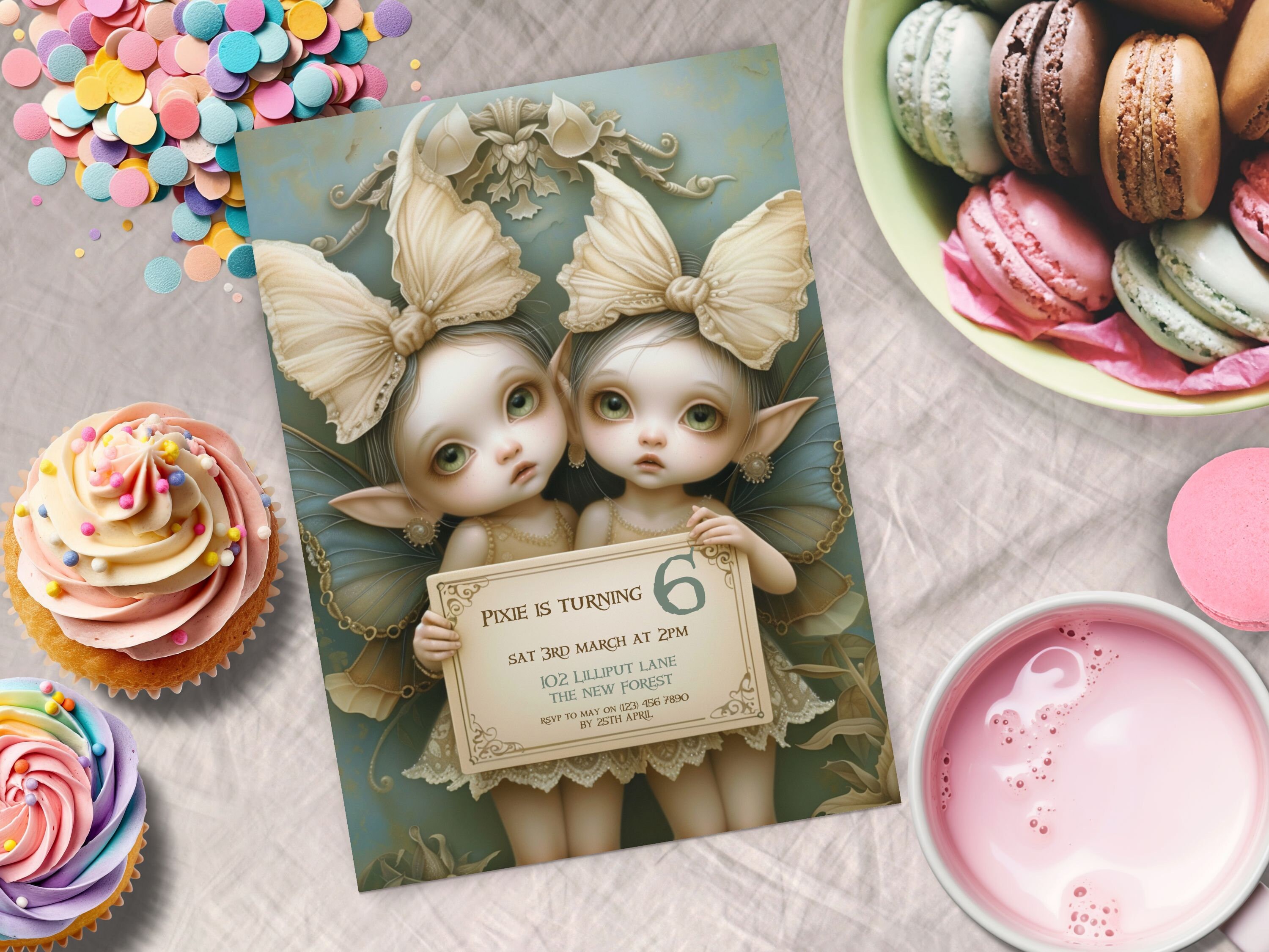 6th Birthday Party Invitation, INSTANT DOWNLOAD, Girl Turning Six ...