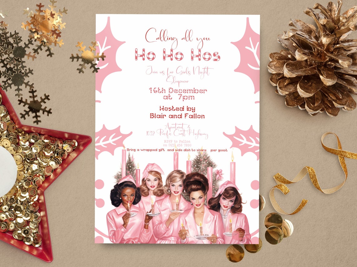 Christmas Party, Friendsmas, INSTANT DOWNLOAD, Christmas Cocktail ...