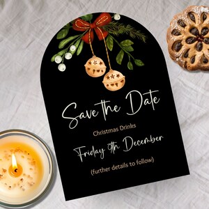 Christmas Save the Date Editable Template INSTANT DOWNLOAD Christmas ...