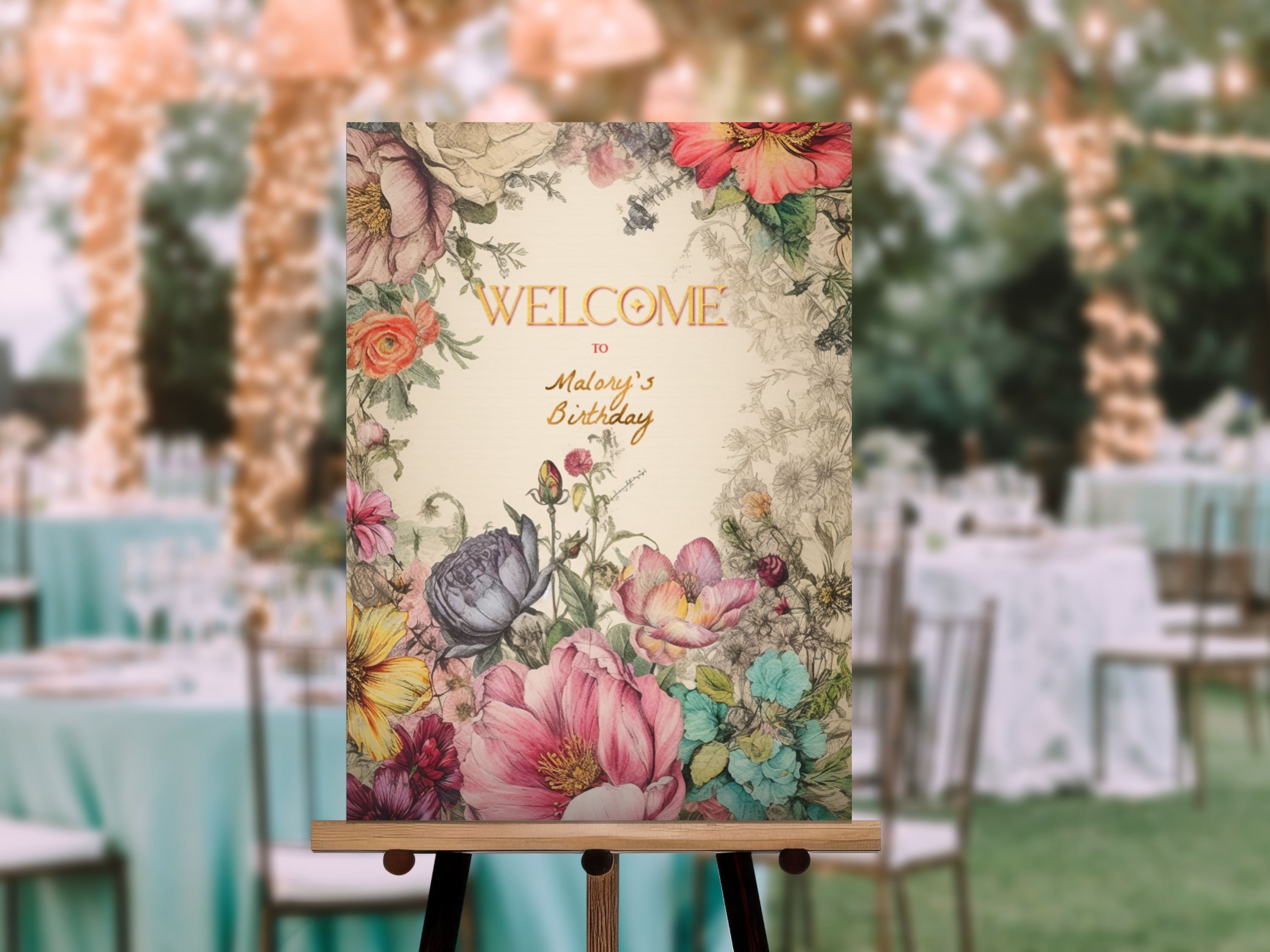 Victorian Birthday Party Bundle, INSTANT DOWNLOAD, Botanical Invite Set ...