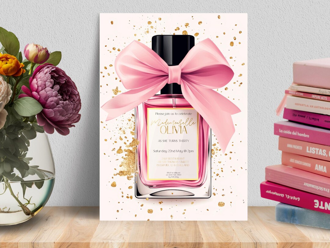 30th Birthday Invite, INSTANT DOWNLOAD, High End Luxury, Perfume ...