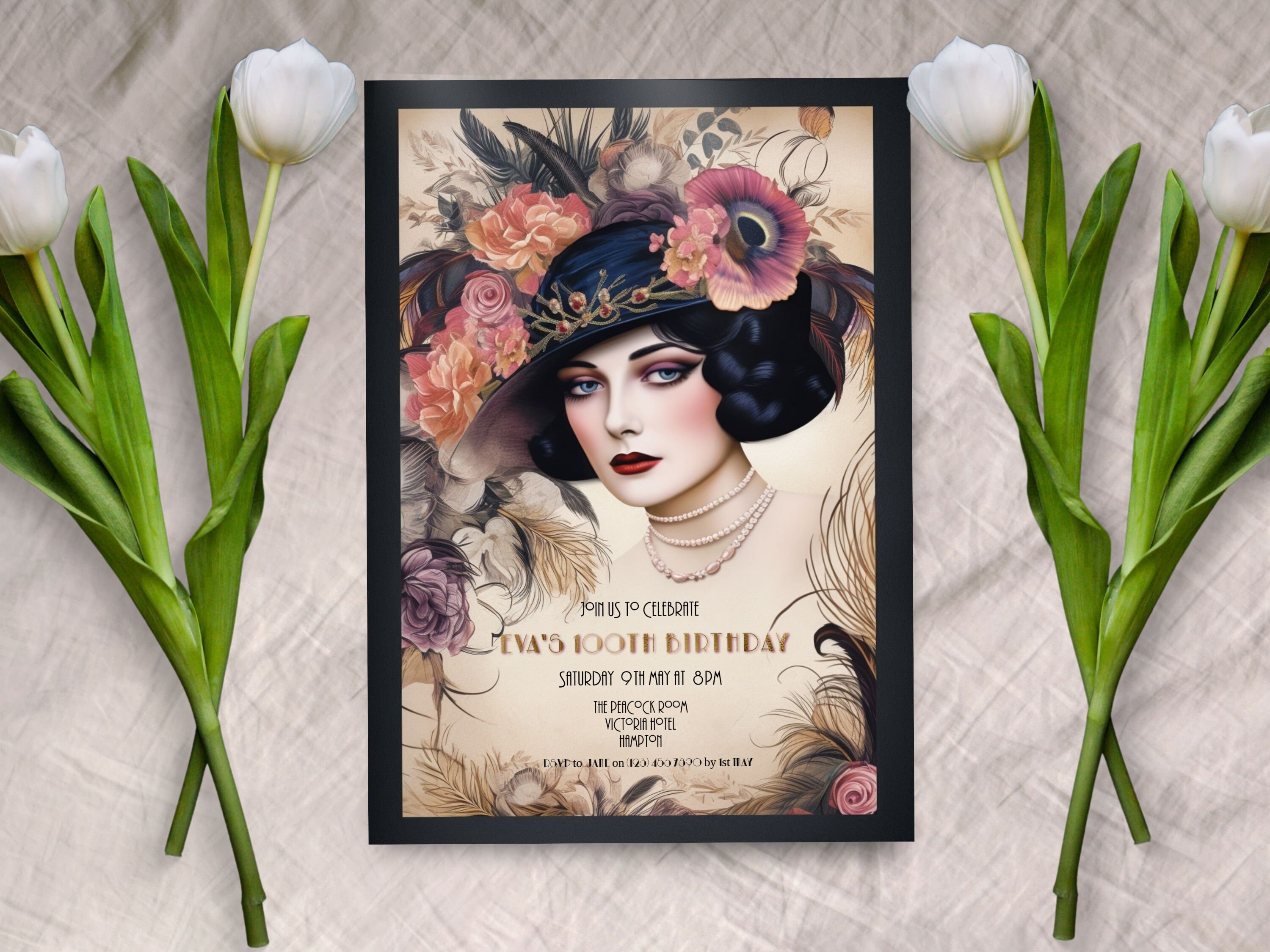 1920s Birthday Invitation, INSTANT DOWNLOAD, Speakeasy, Roaring 20s ...