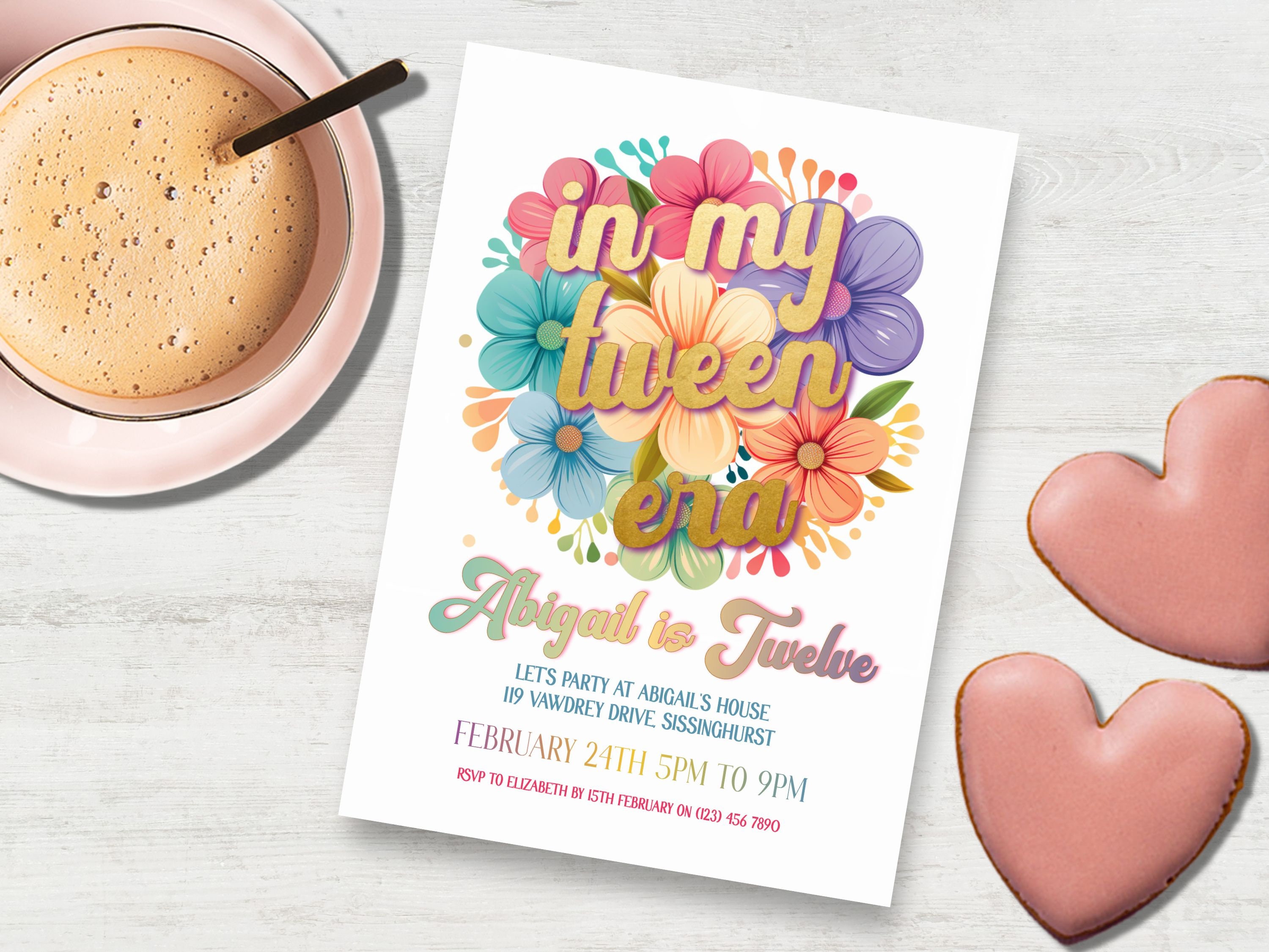 Tween Era Party Invite, INSTANT DOWNLOAD, in My Tween Era Birthday ...