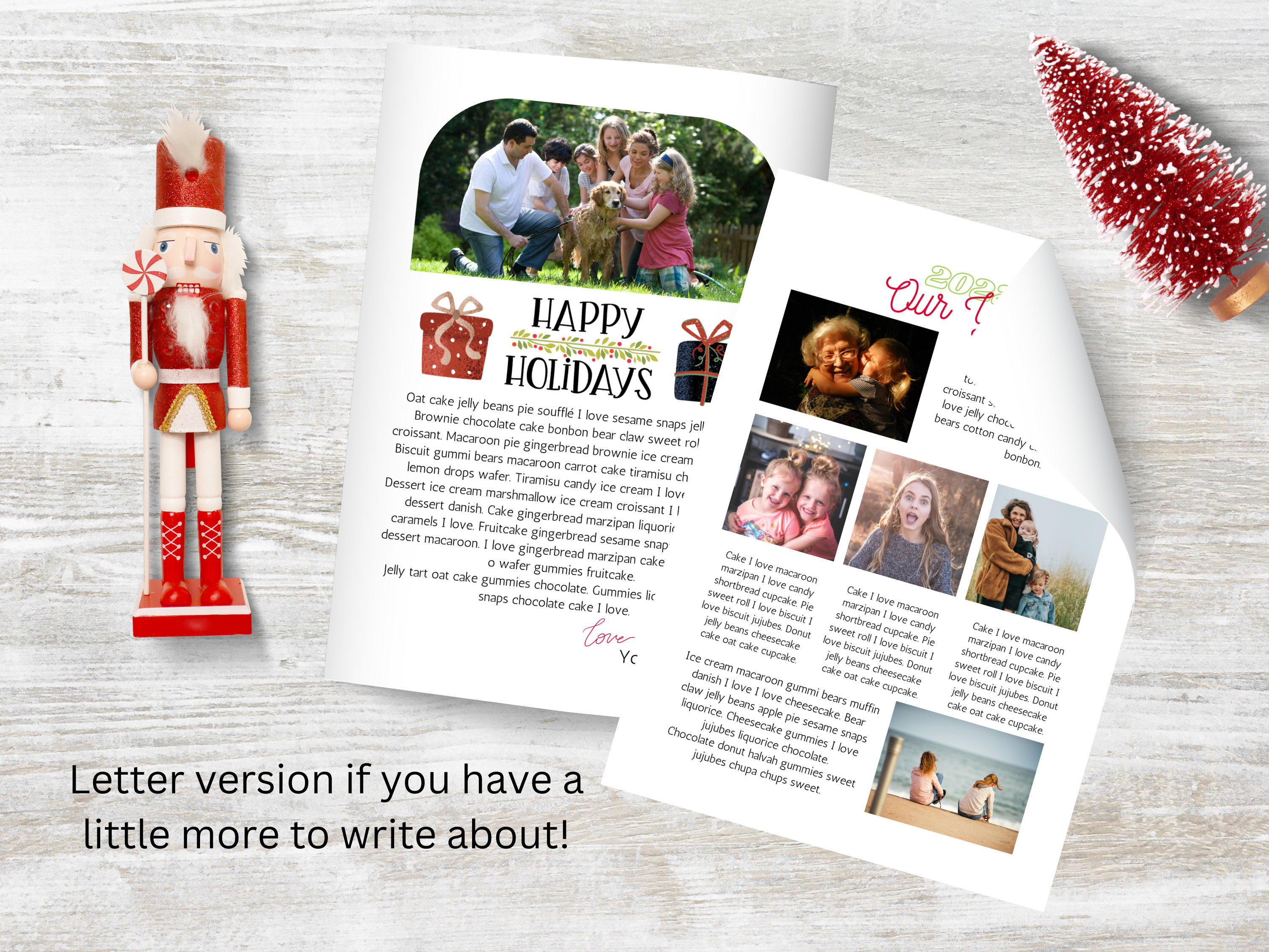 Year in Review Happy Holidays Letter INSTANT DOWNLOAD Photo Newsletter ...