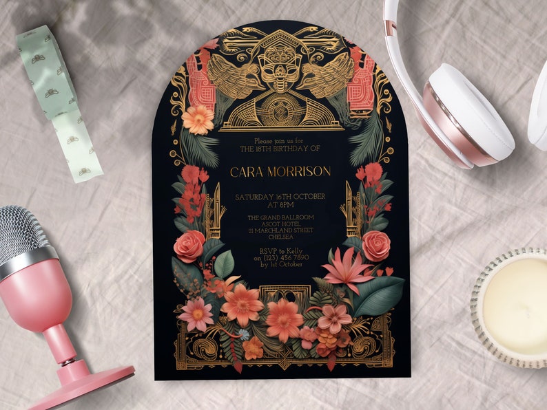 Mayan Party Invitation, INSTANT DOWNLOAD, Mayan Theme, South American ...