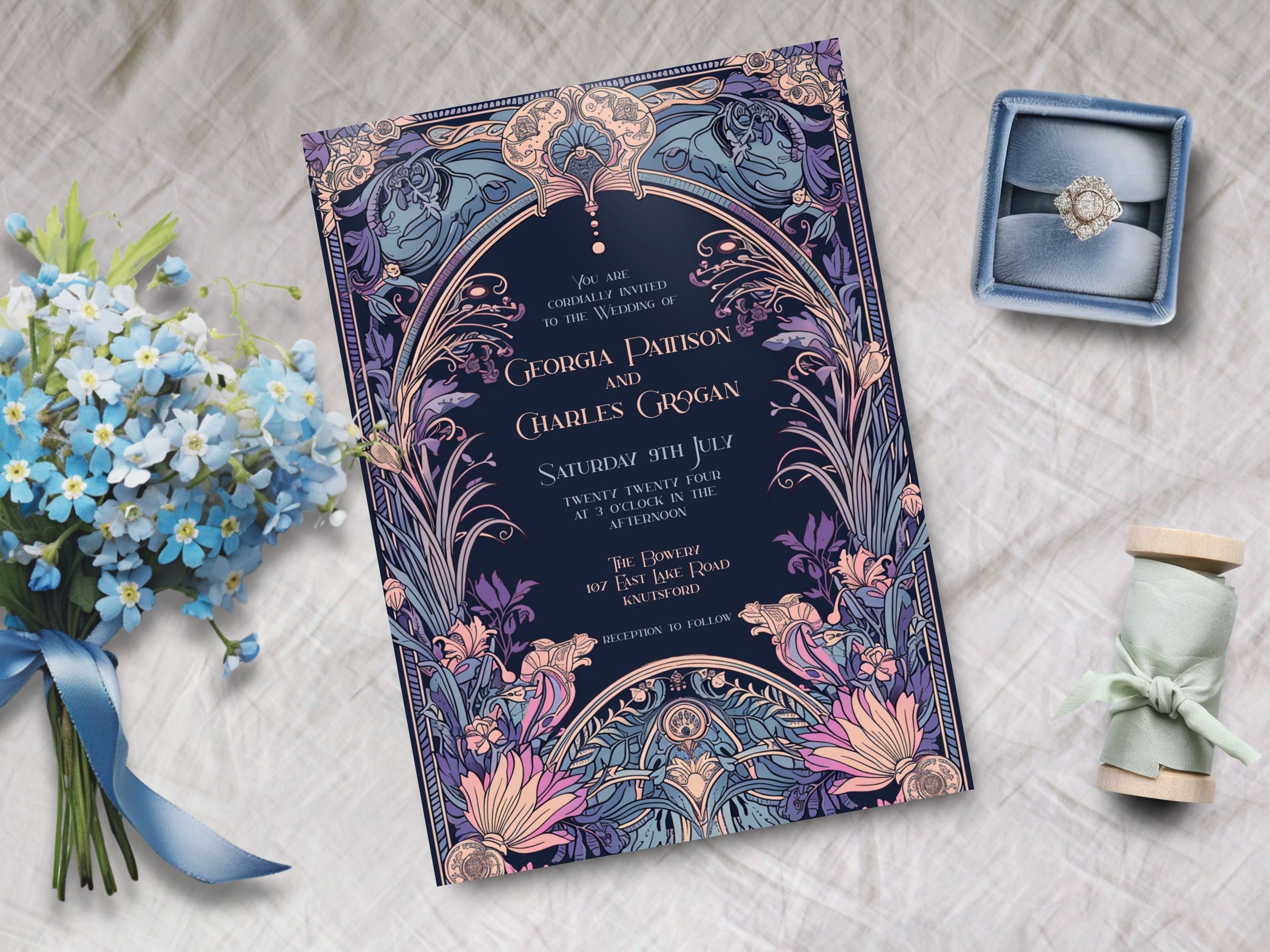 Art Nouveau Wedding Bundle, INSTANT DOWNLOAD, Art Deco, Victorian ...