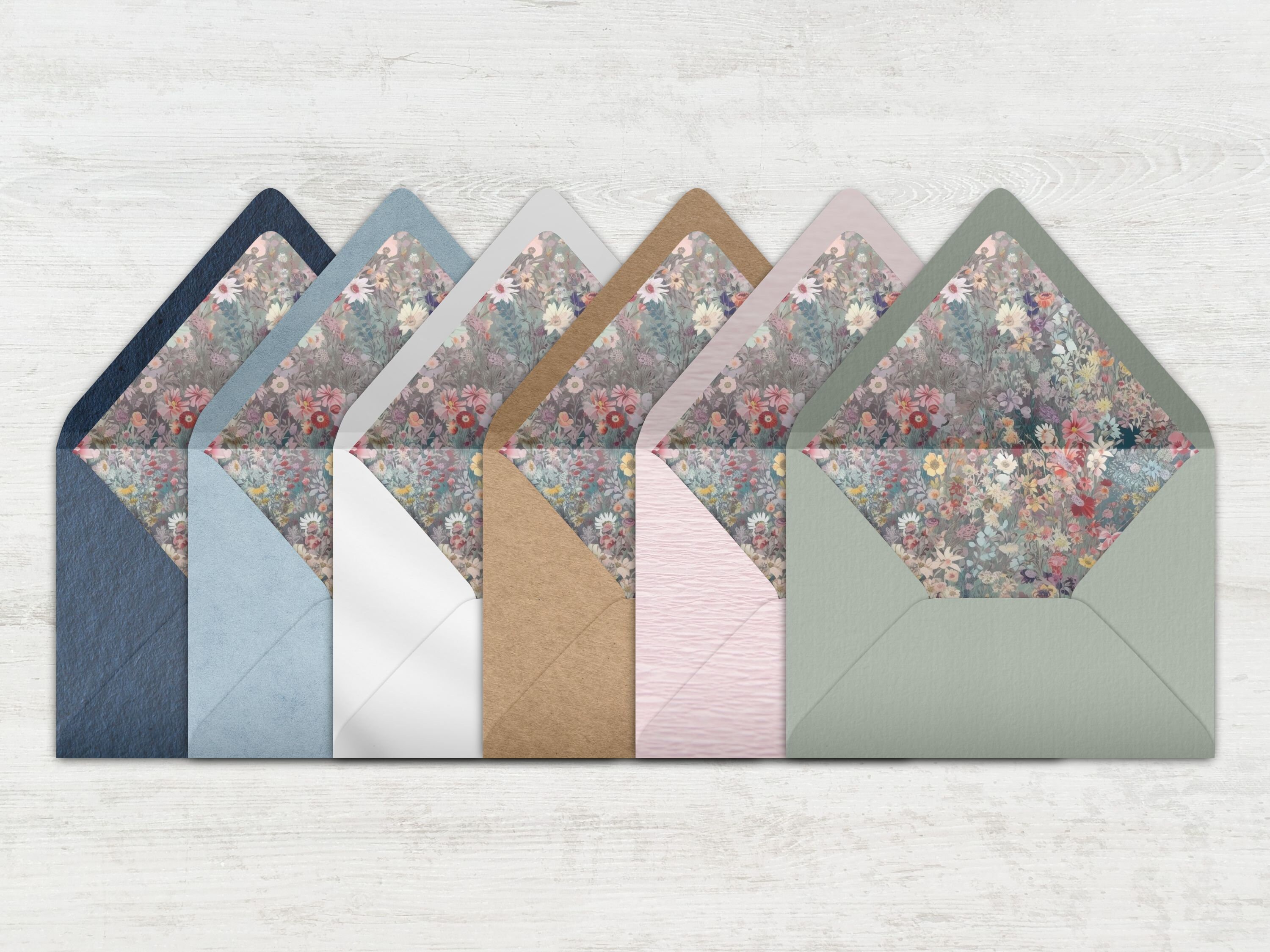 Floral Envelope Liner, INSTANT DOWNLOAD, Canva Template, Liberty ...