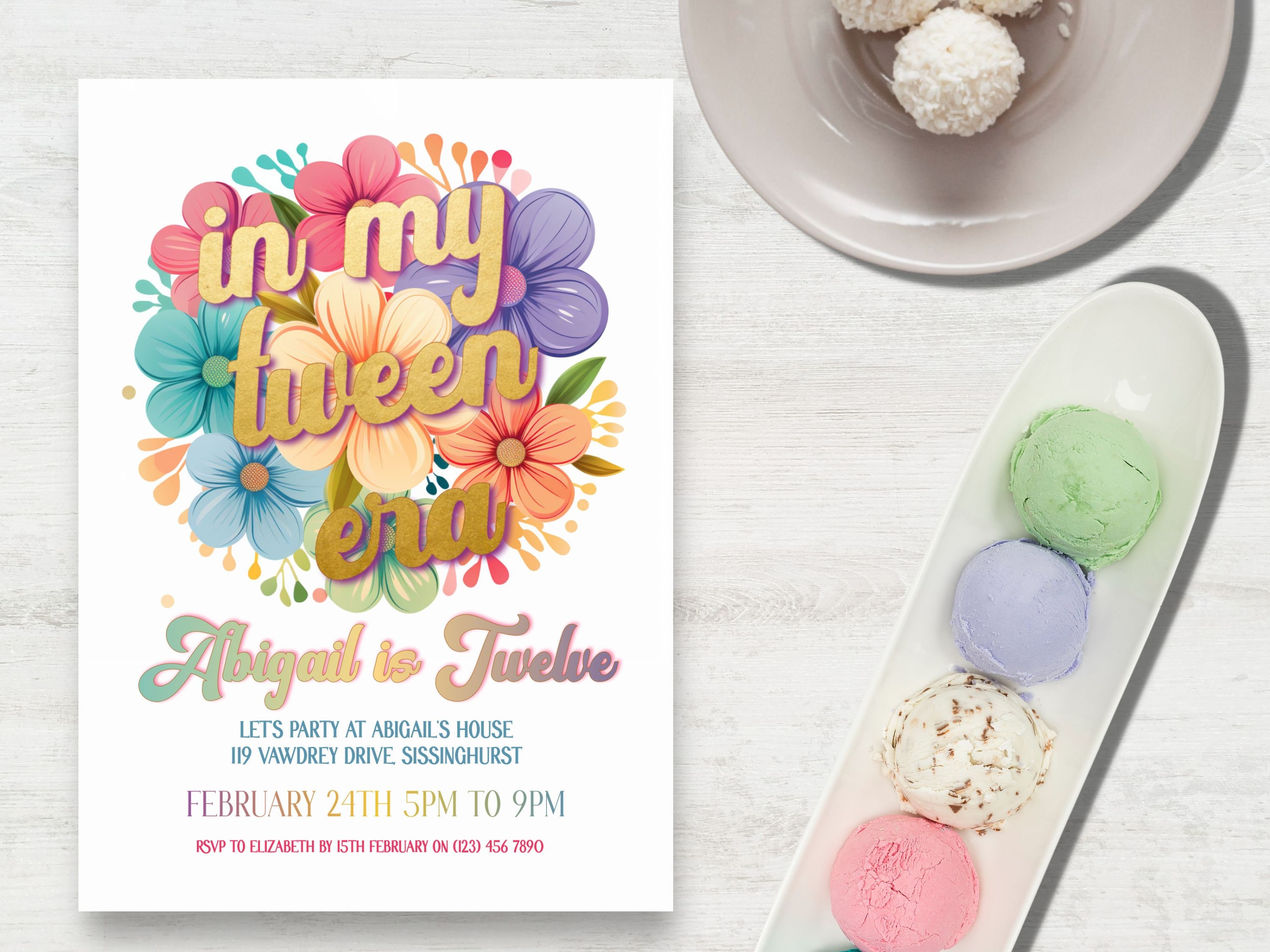 Tween Era Party Invite, INSTANT DOWNLOAD, in My Tween Era Birthday ...