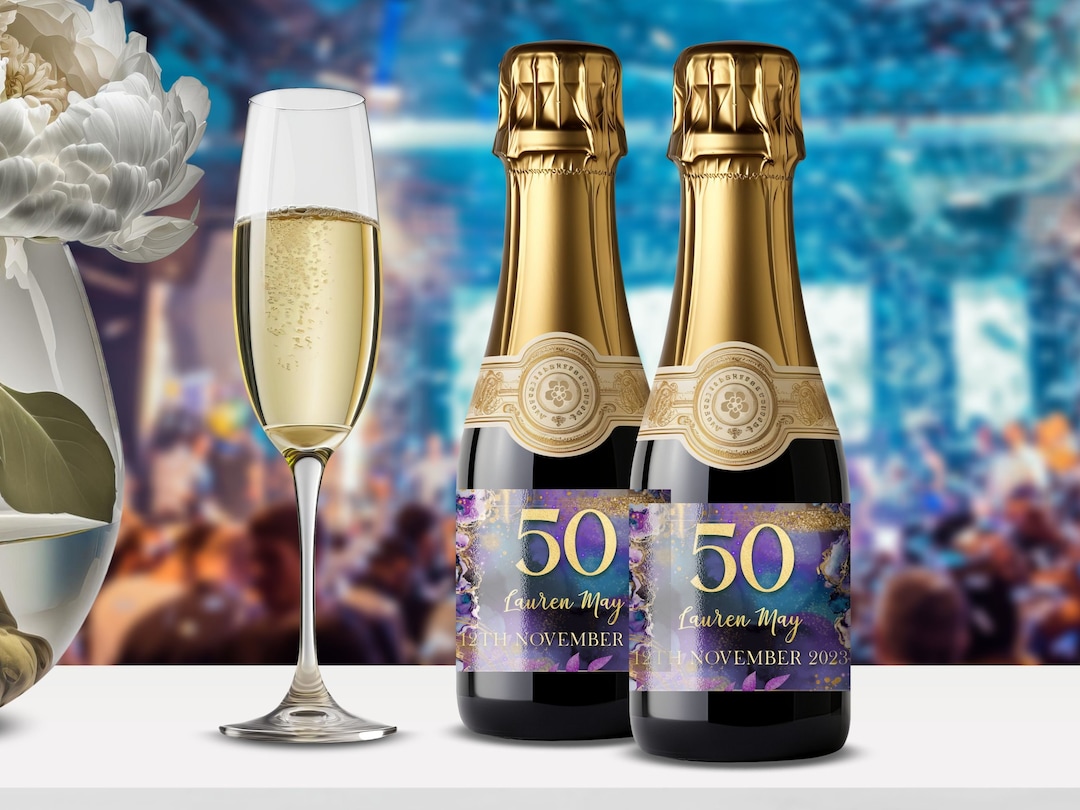 Piccolo Label, Champagne Label, ALL Ages, Purple, Gold, Teal, INSTANT ...