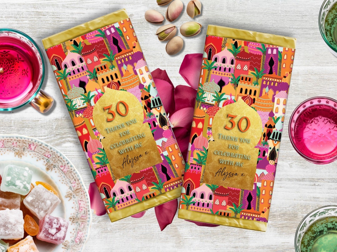 Moroccan Chocolate Wrapper, INSTANT DOWNLOAD, Printable Chocolate ...